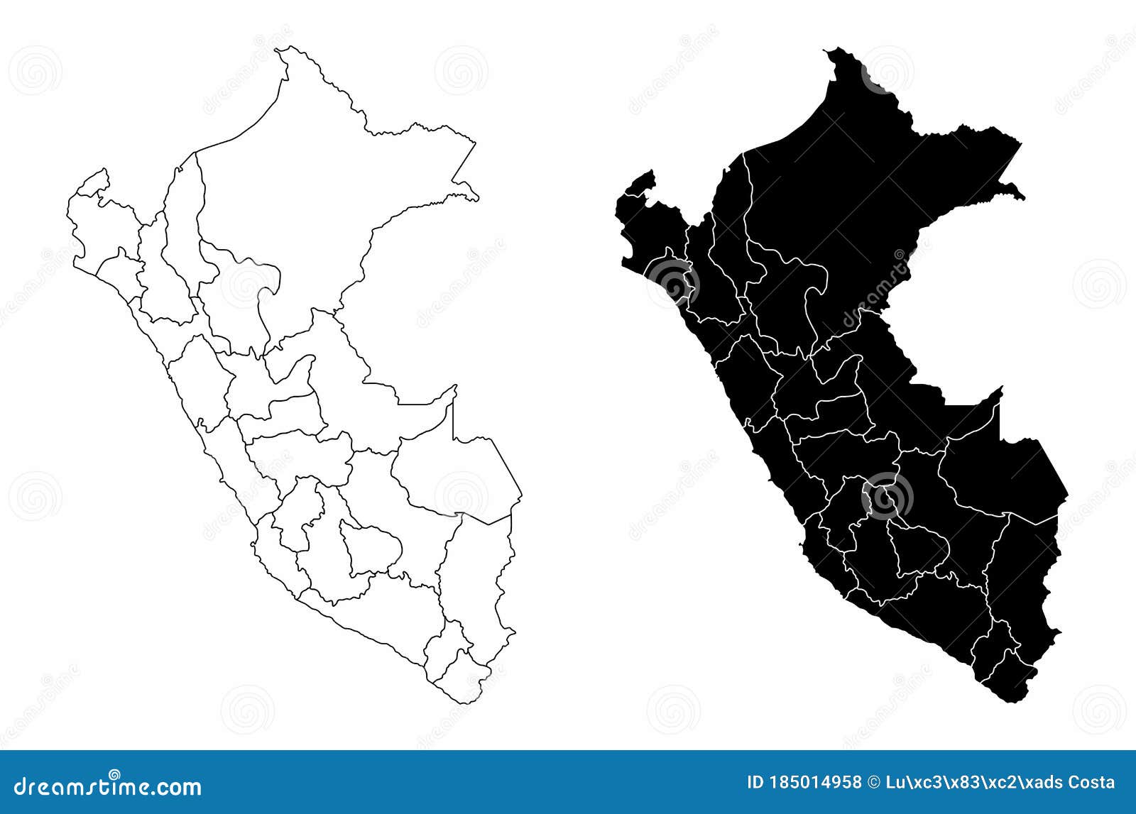 Peru Regions Map Stock Photography | CartoonDealer.com #188537264