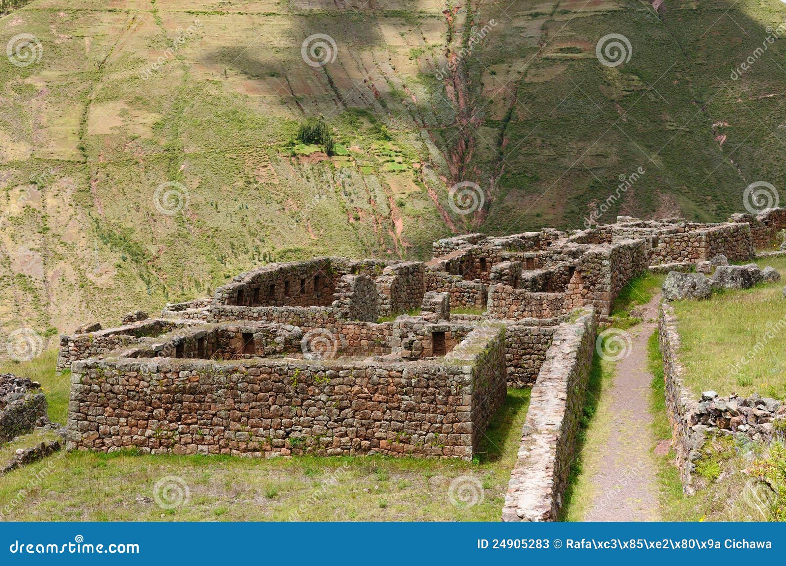 Peru, Sacred Valley, Pisaq Inca Ruins Stock Image - Image of peruvian ...