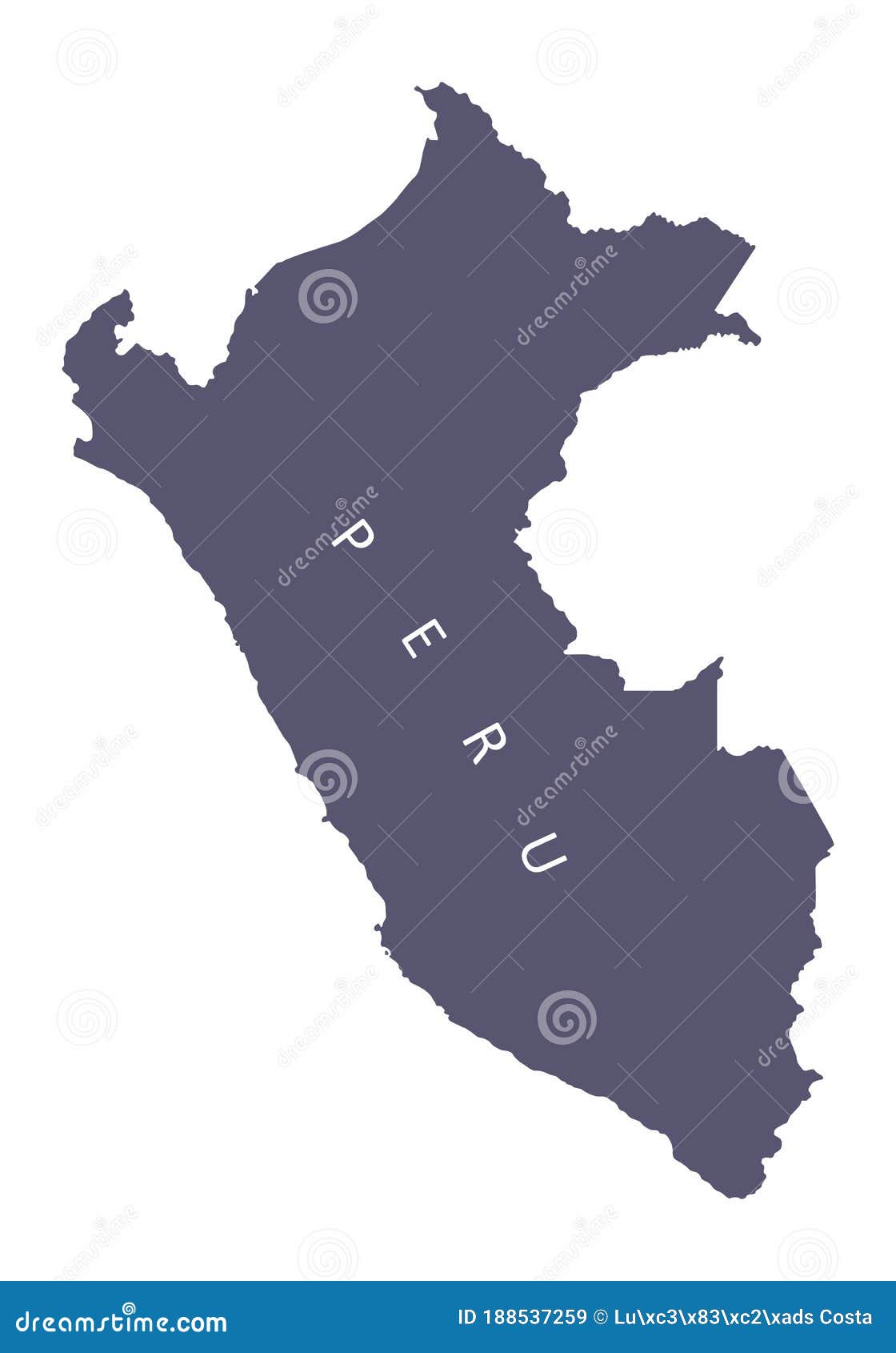 Peru Map Silhouette. Stock Illustration | CartoonDealer.com #114010876