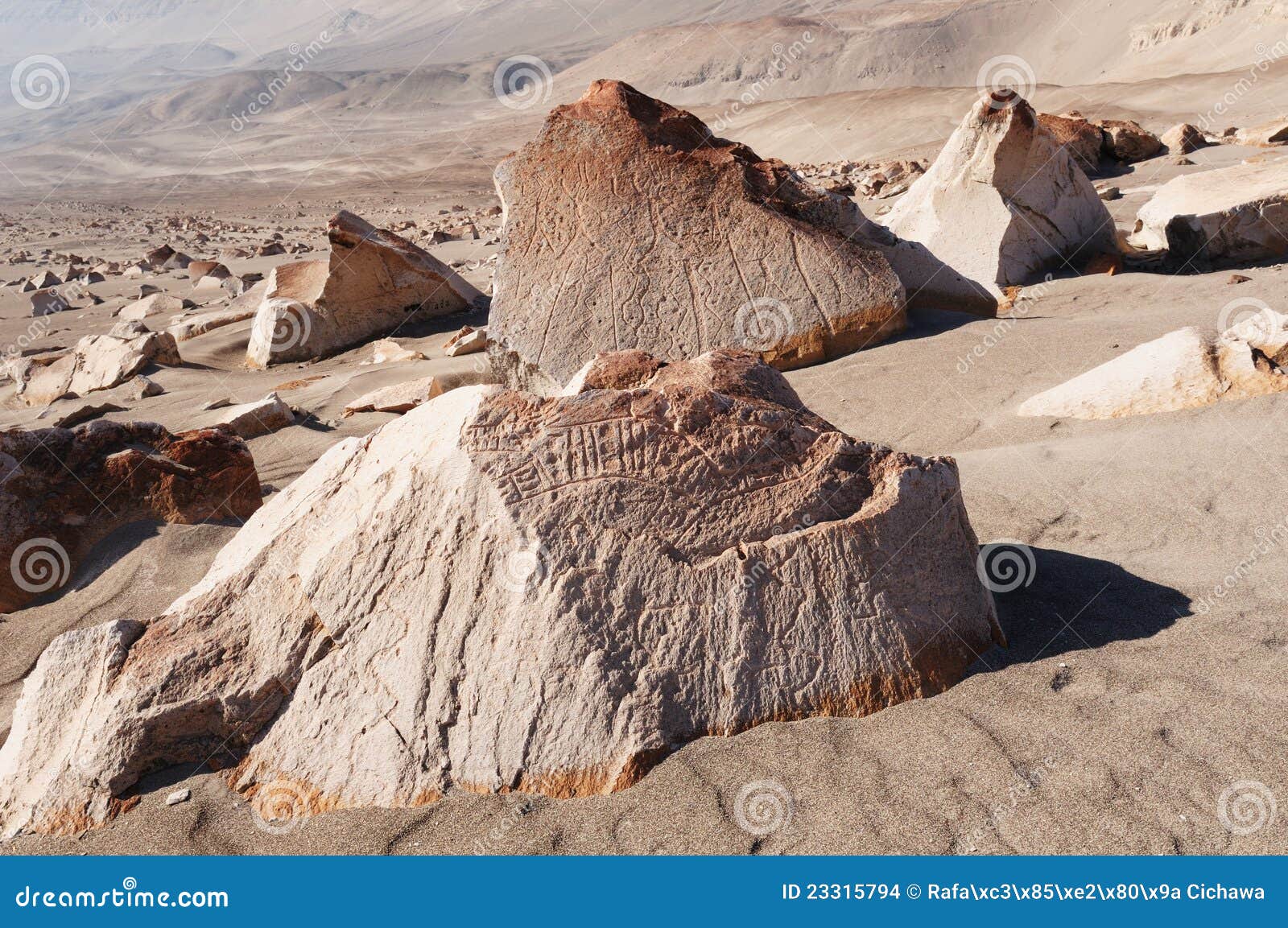 Peru, Toro Muerto Petroglyphs Stock Photo - Image of mystical ...
