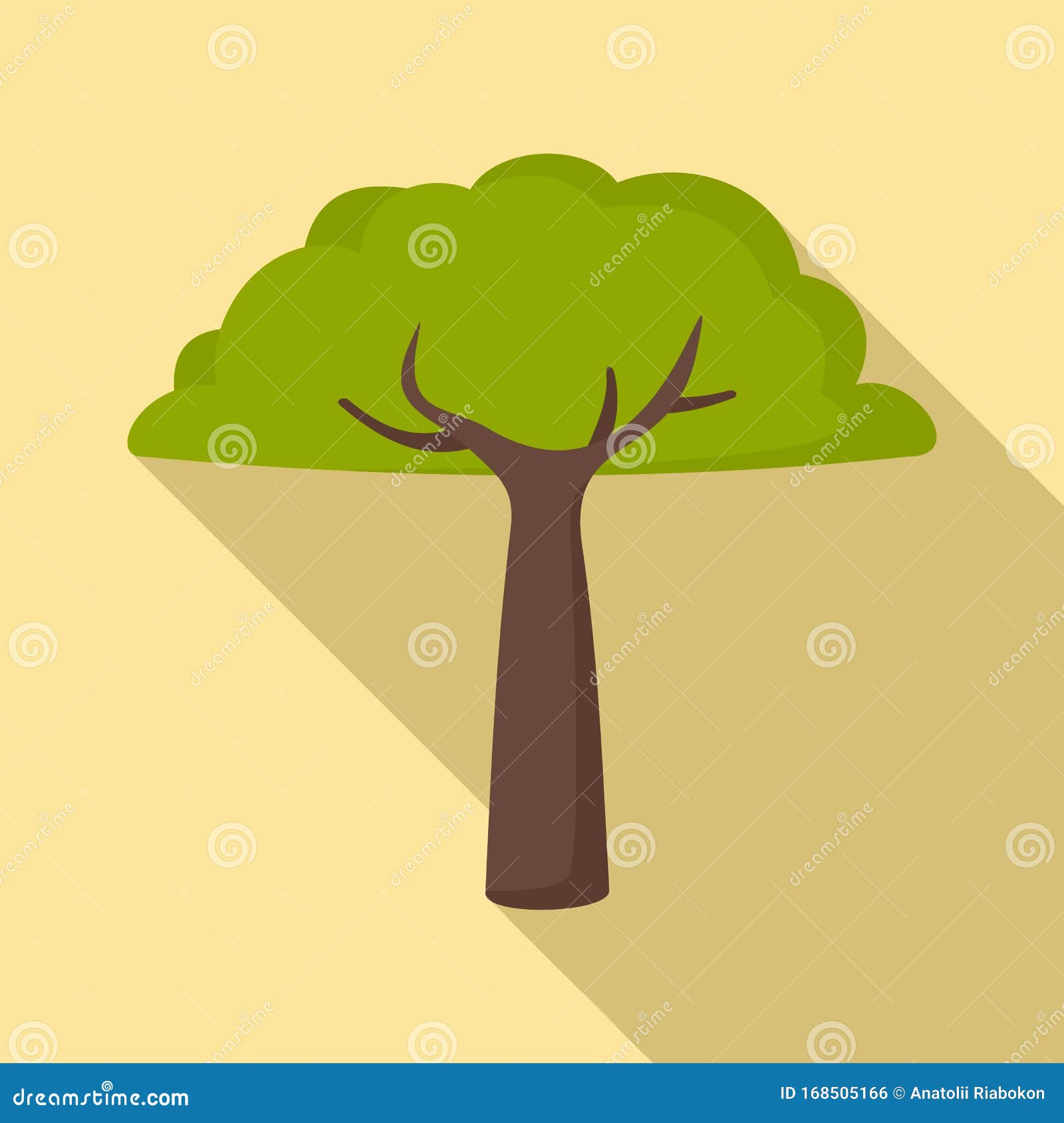 Peru tree icon, flat style stock vector. Illustration of contour ...