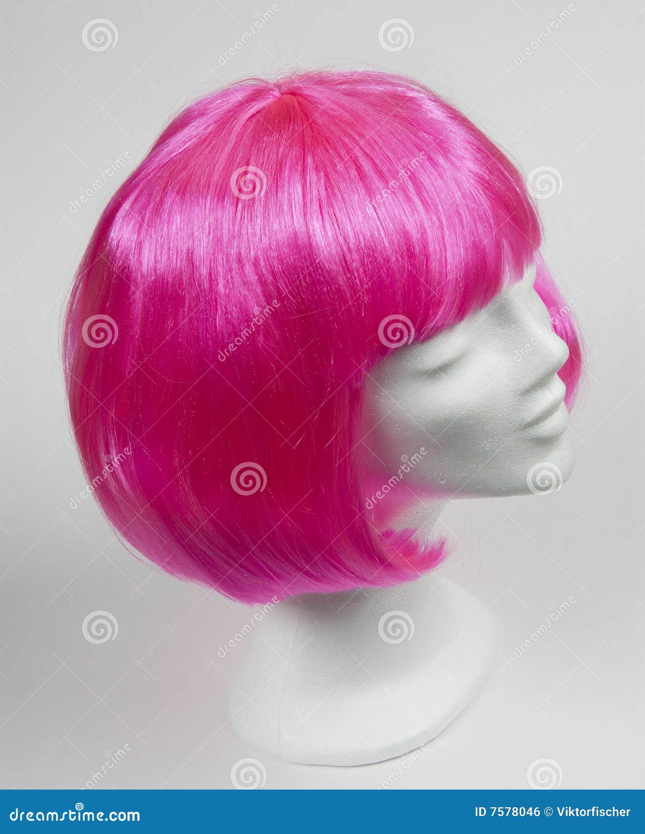 Peruca cor-de-rosa foto de stock. Imagem de artificial - 7578046