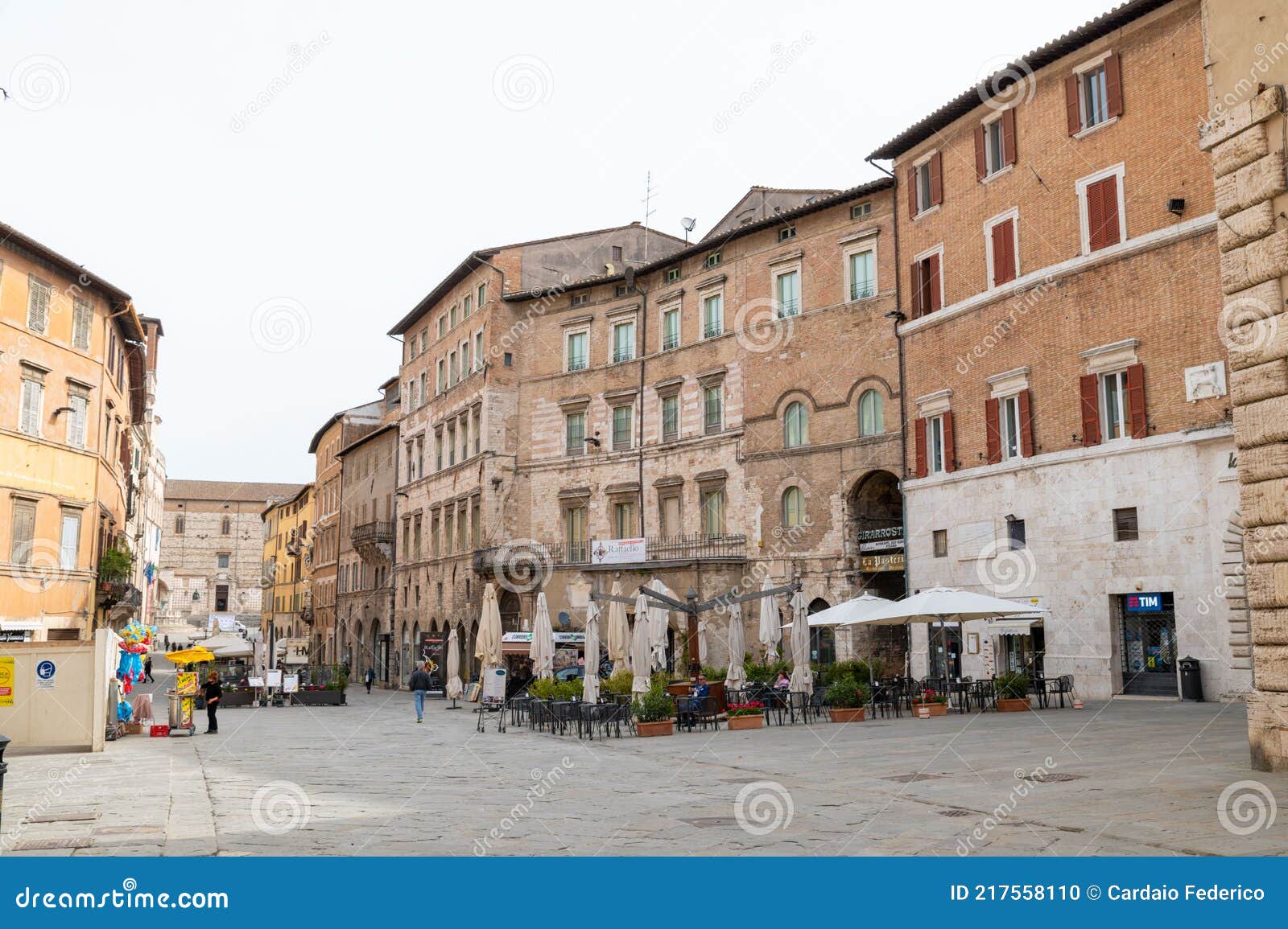 Square of Repubblic in the Center of Perugia Editorial Image - Image of ...