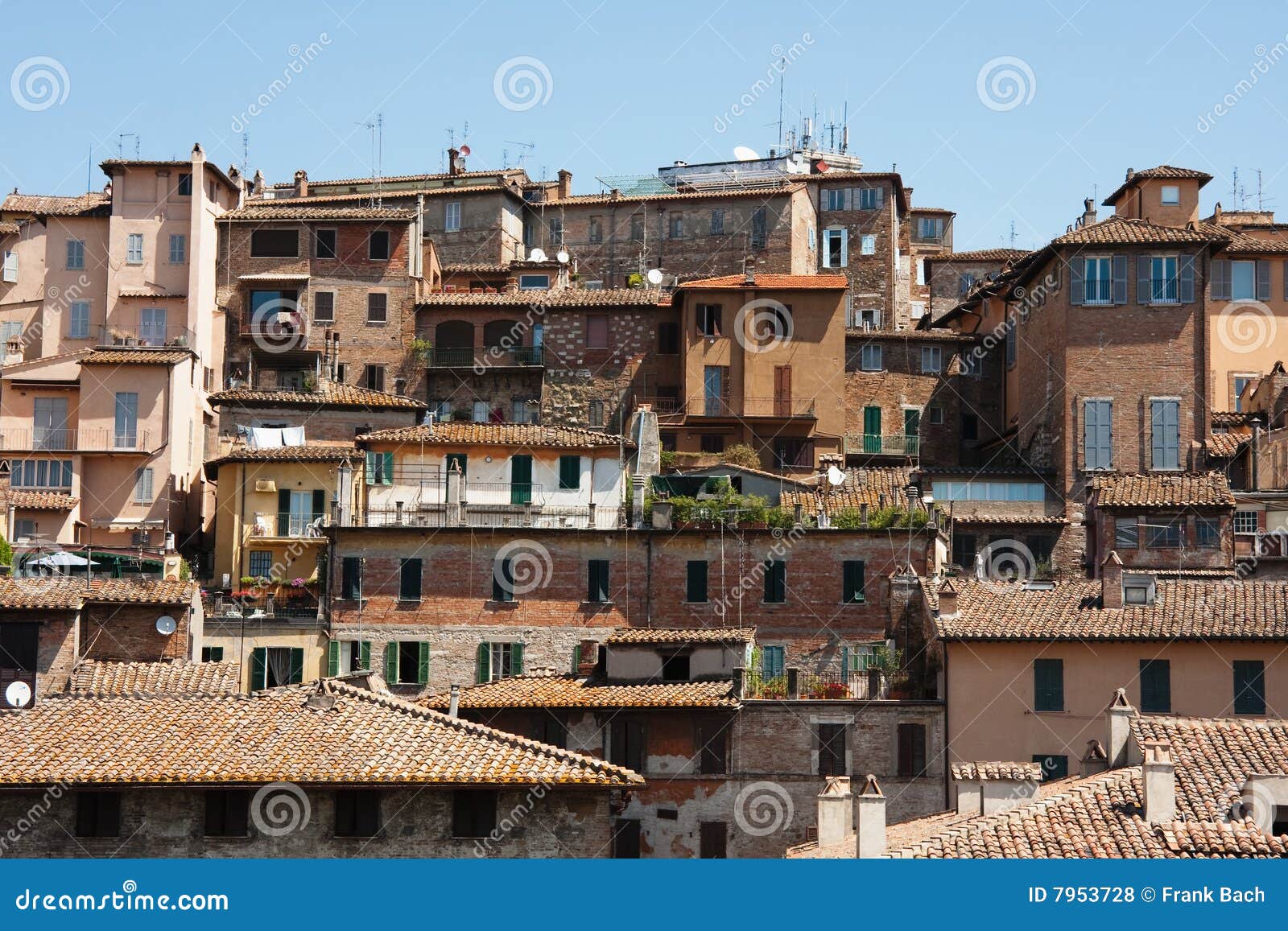 Perugia, Vecchie Case Italiane Fotografia Stock - Immagine di ...