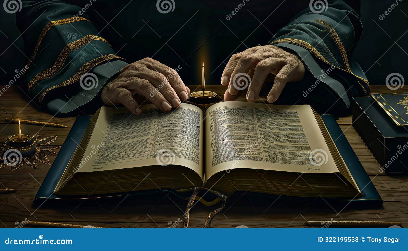 Perusing the Bible in the Monastery Stock Photo - Image of monastery ...