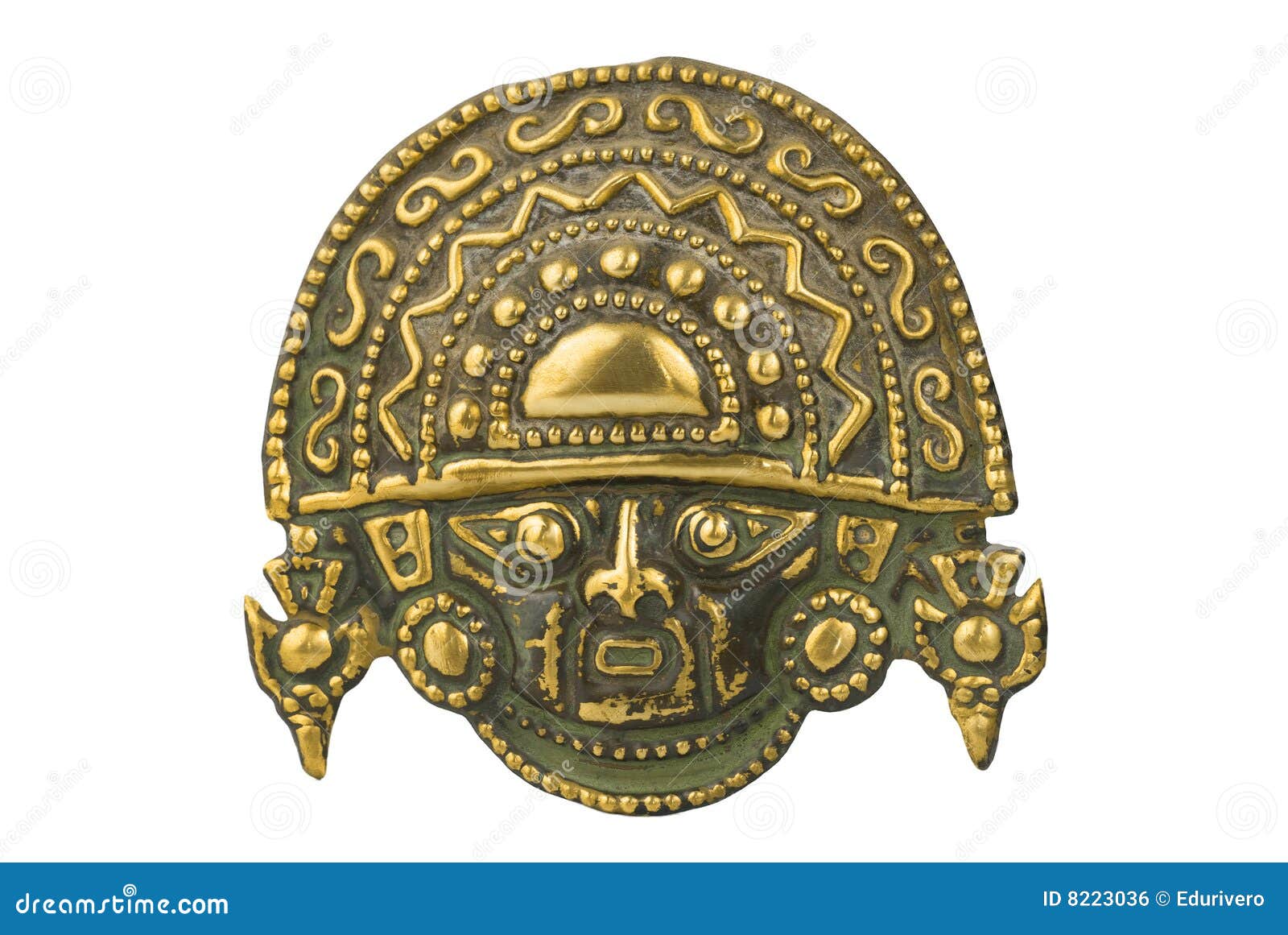 Ancient Ceremonial Mayan Jade Mask Stock Image | CartoonDealer.com ...