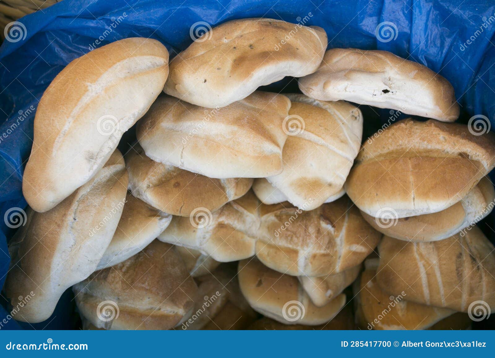 Peruvian Bread at a Market Stall in the City of Puno. Stock Photo ...