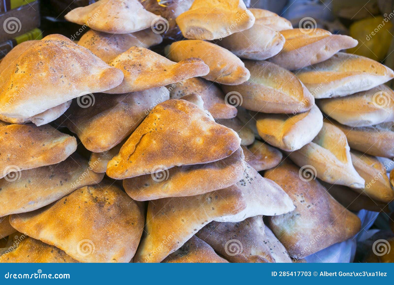 Peruvian Bread at a Market Stall in the City of Puno. Stock Image ...