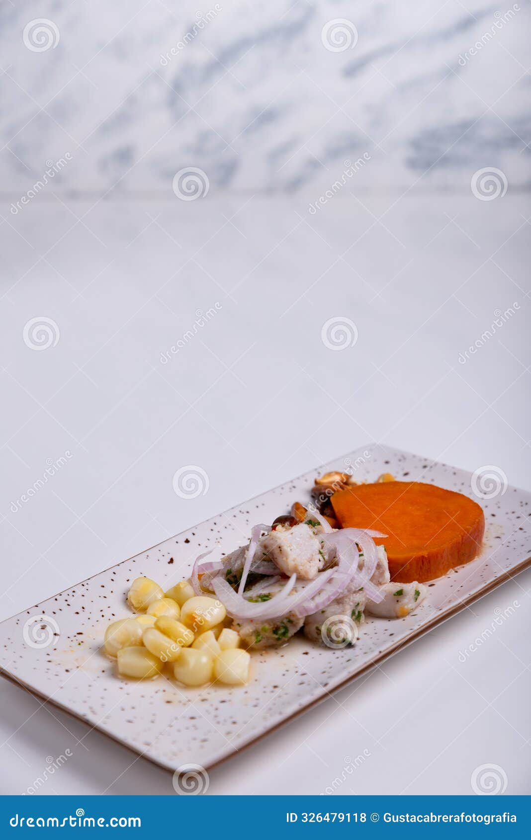 Peruvian Ceviche is a Traditional Peruvian Fish-based Dish. Stock Photo ...