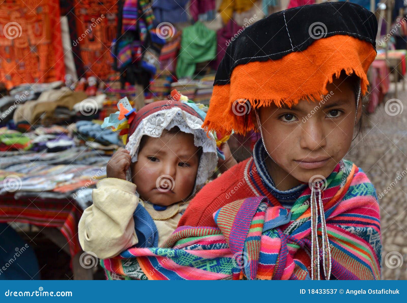 Peruvian Children in Traditional Dress Editorial Photography - Image of ...