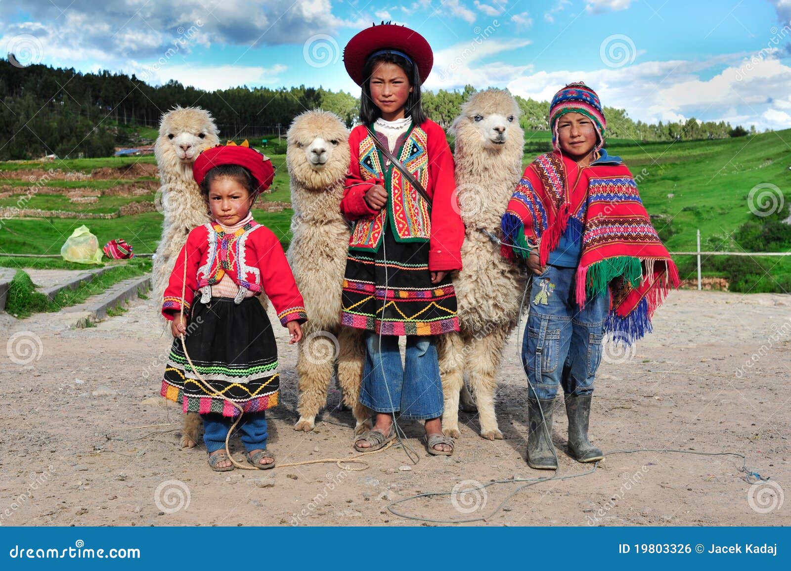 Peruvian Children In Traditional Dresses Editorial Photo - Image: 19803326