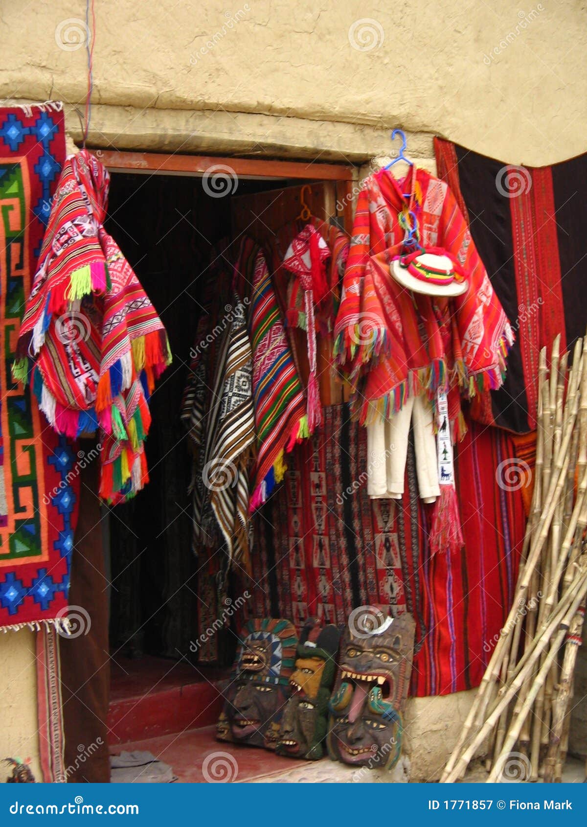Peruvian Clothes for Sale stock image. Image of entrance - 1771857