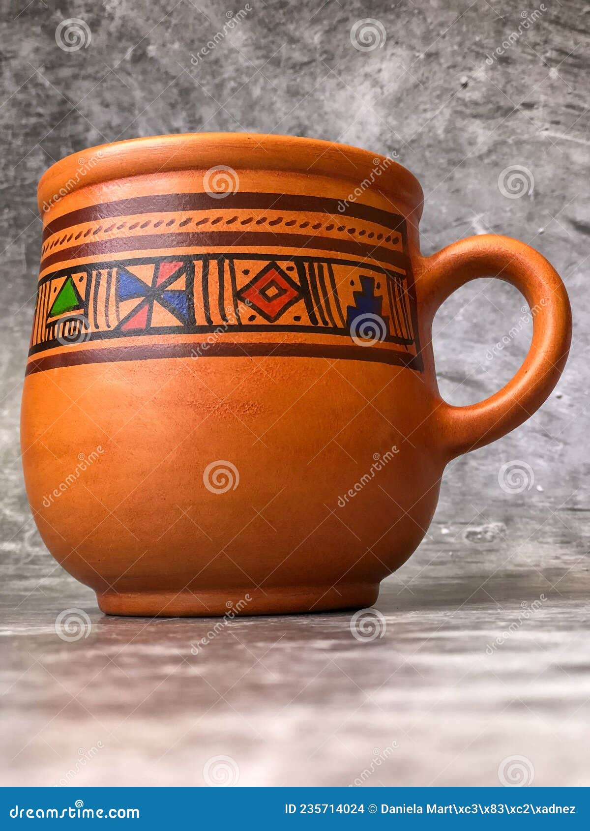 Peruvian Craft, Ceramic Cup, Souvenir Stock Photo - Image of clay ...