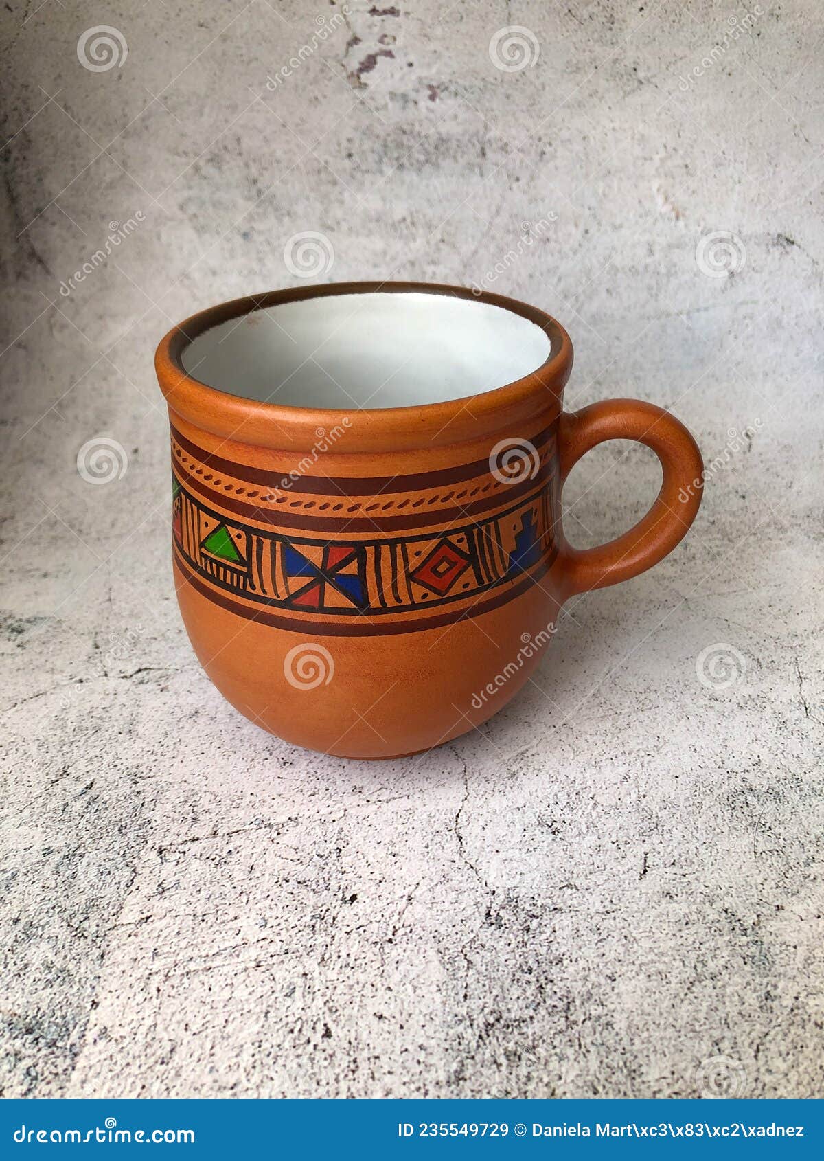 Peruvian Craft, Ceramic Cup, Souvenir Stock Image - Image of ...