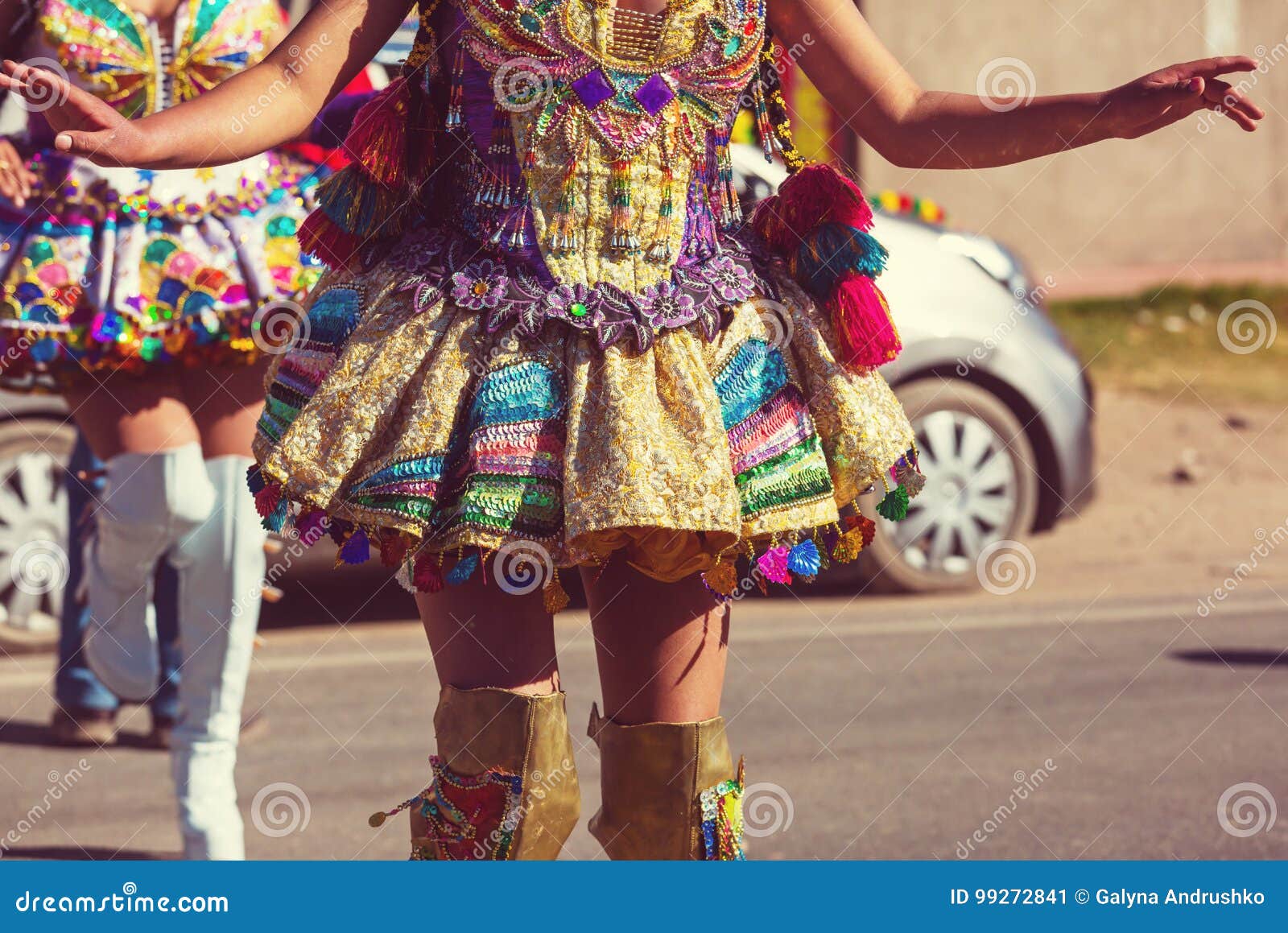 Peruvian dance stock image. Image of parade, latin, dress - 99272841