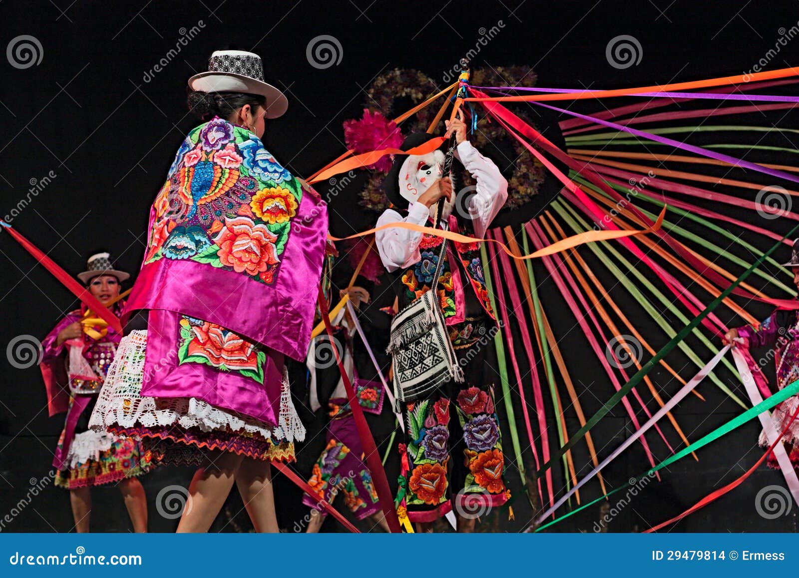 Peruvian dancers editorial stock image. Image of dress - 29479814