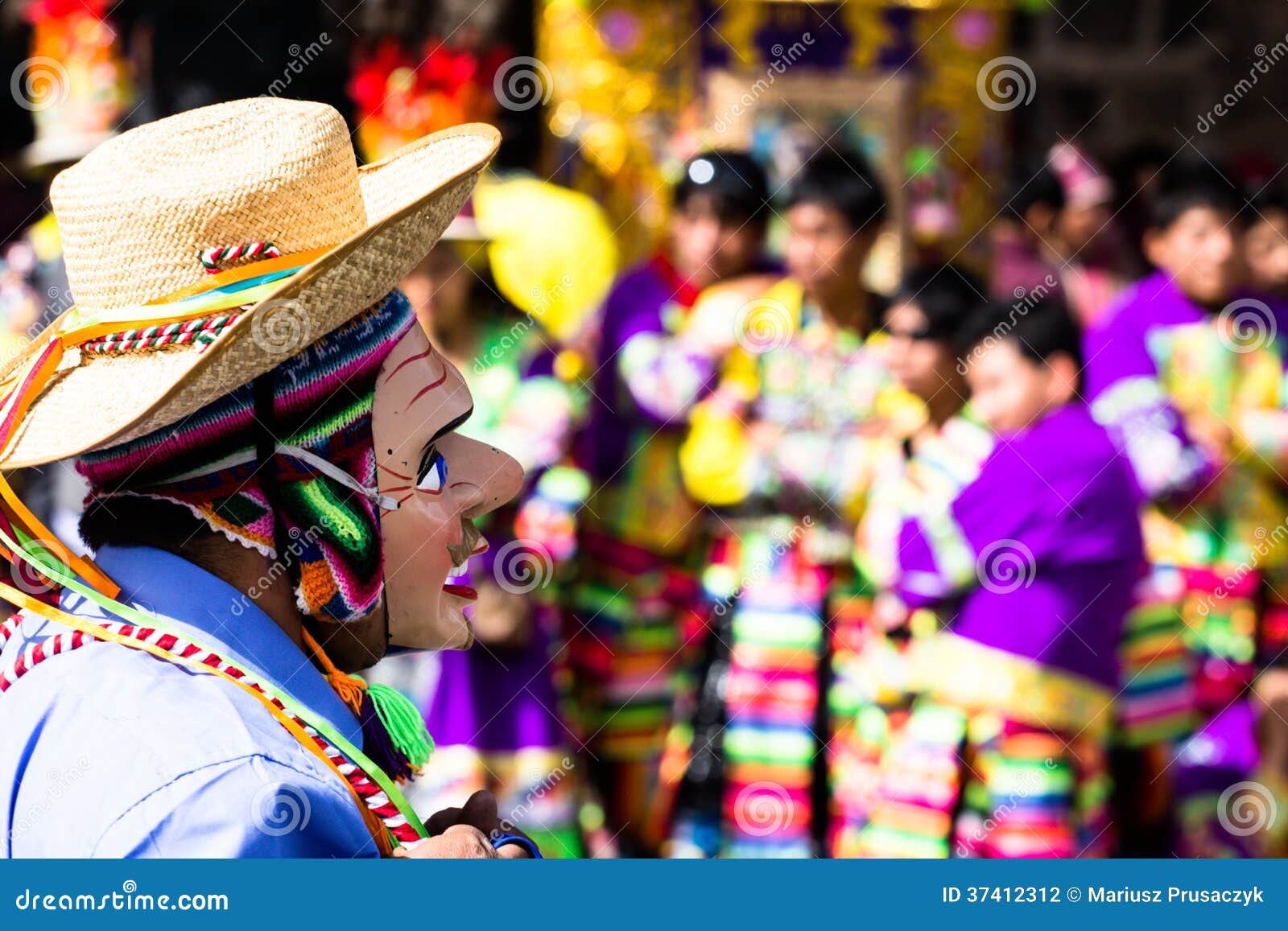 Peruvian Dancers at the Parade in Cusco. Stock Photo - Image of dress ...