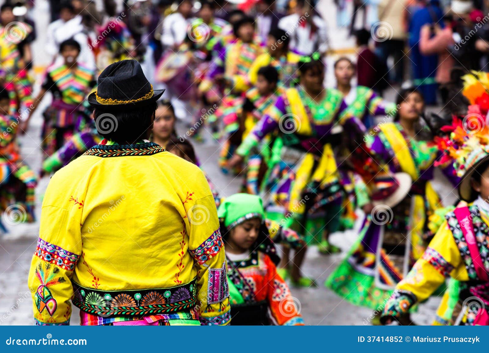 Peruvian Dancers at the Parade in Cusco. Editorial Photography - Image ...