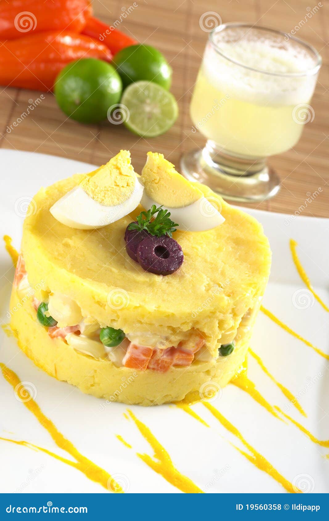 Peruvian Dish Called Causa stock photo. Image of causa - 19560358