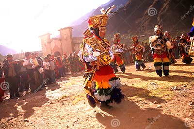 Peruvian festival editorial stock image. Image of ollantaytambo - 758209