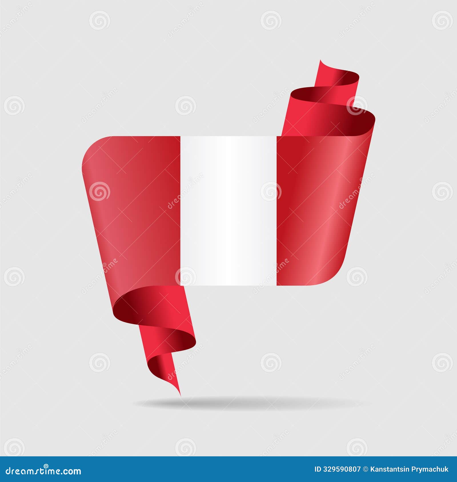 Peruvian Flag Wavy Ribbon Background. Vector Illustration. Stock ...