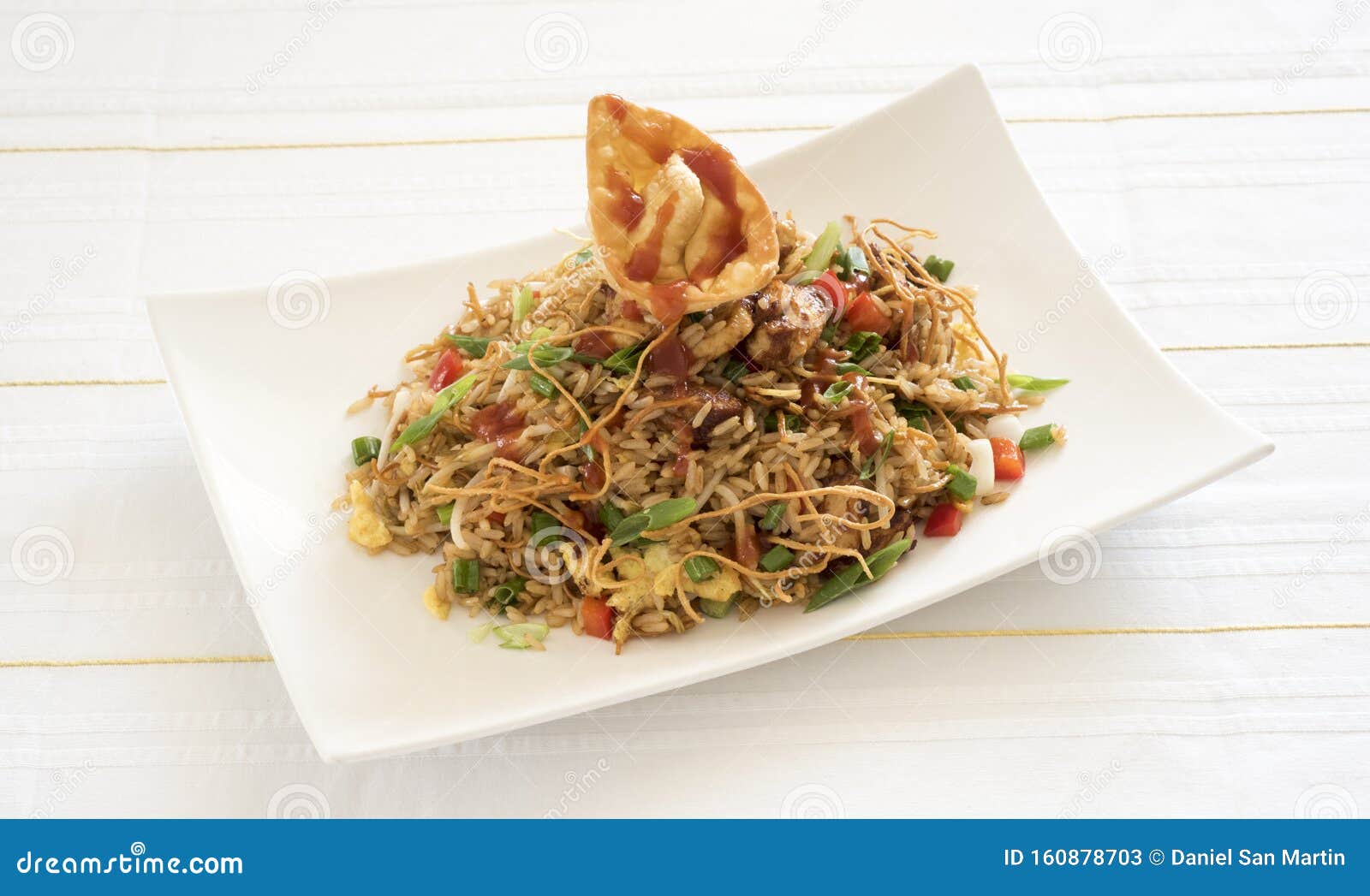 Peruvian Food, Arroz Chaufa Fried Rice Stock Image - Image of typical ...