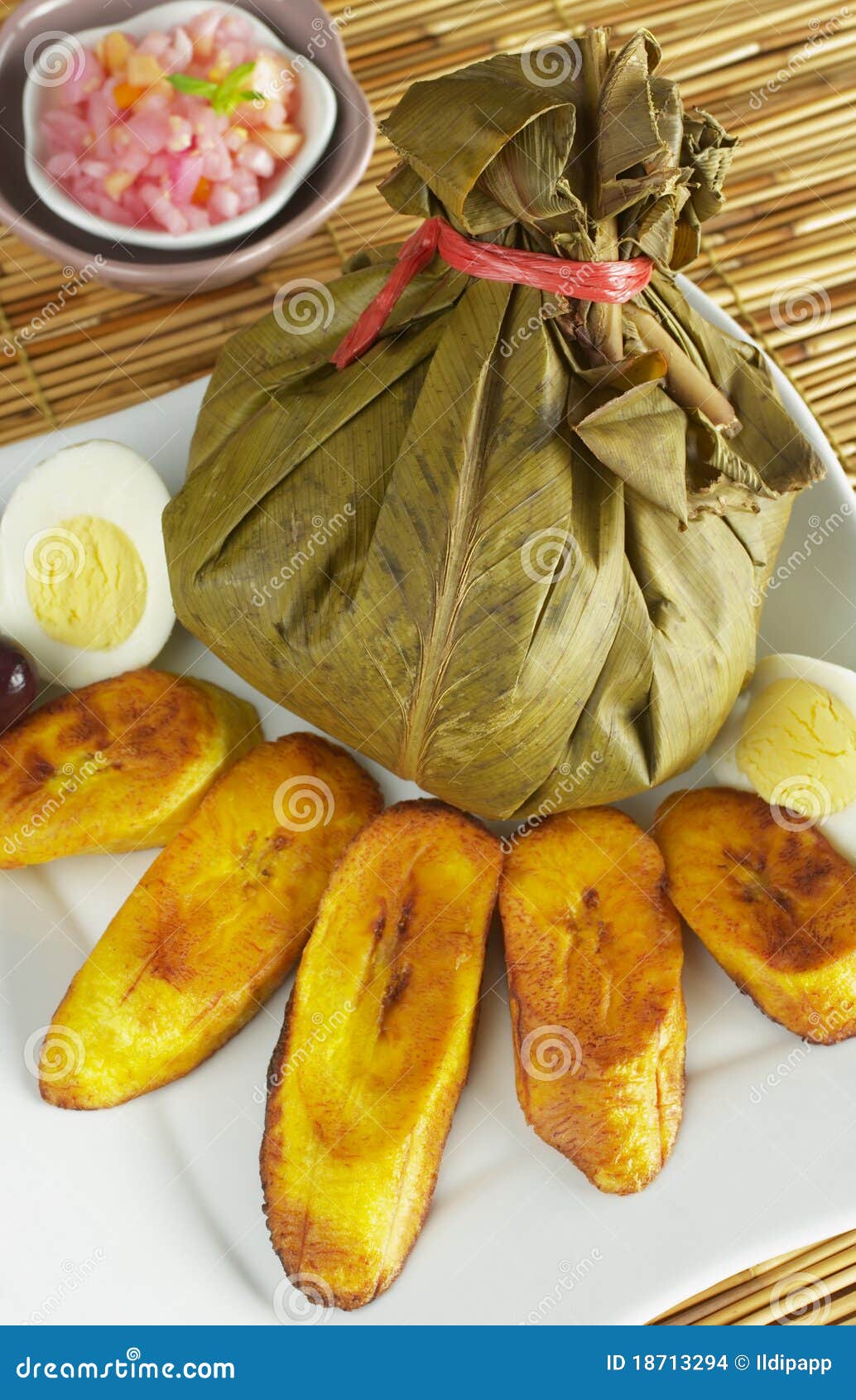 Peruvian Food Called Juane stock photo. Image of focus - 18713294