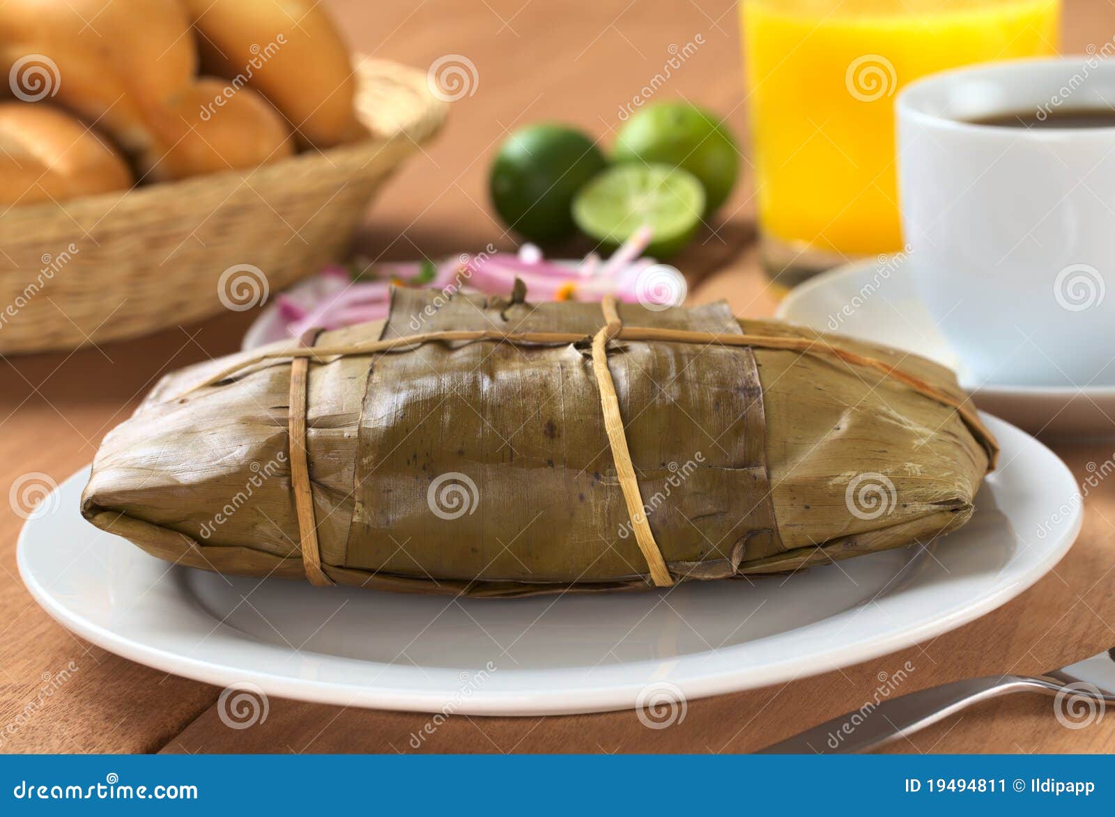 Peruvian Food Called Tamal stock image. Image of photograph - 19494811