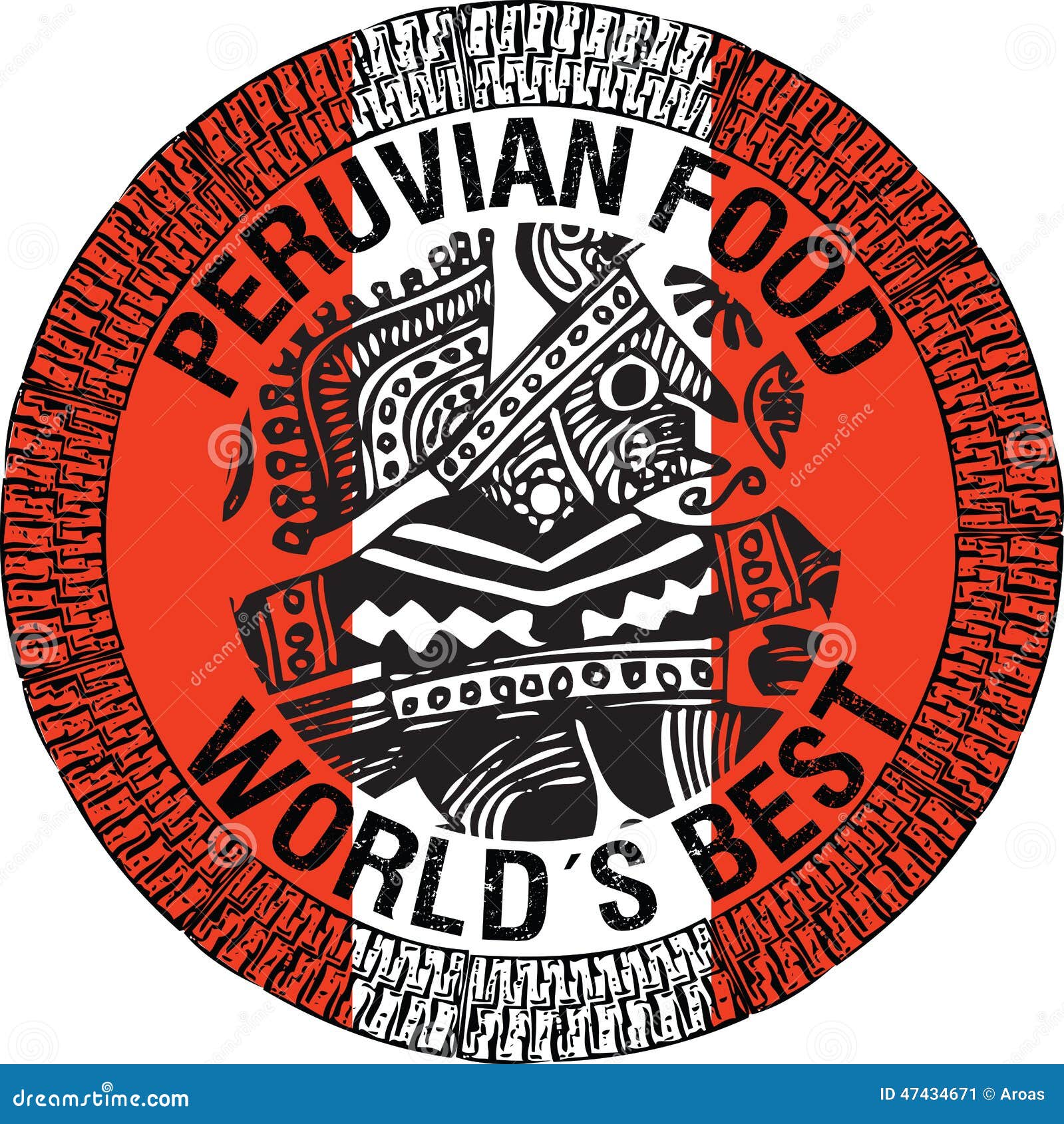 Peruvian food illustration stock vector. Illustration of logo - 47434671