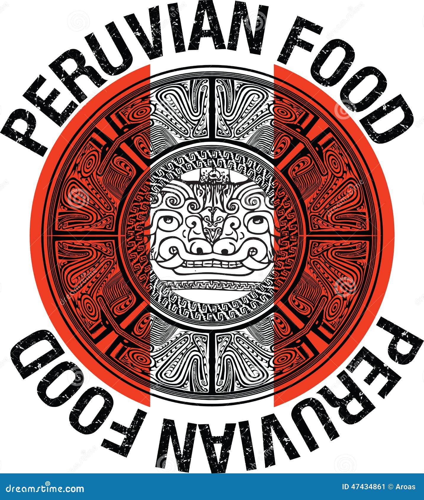 Peruvian food illustration stock vector. Illustration of culture - 47434861