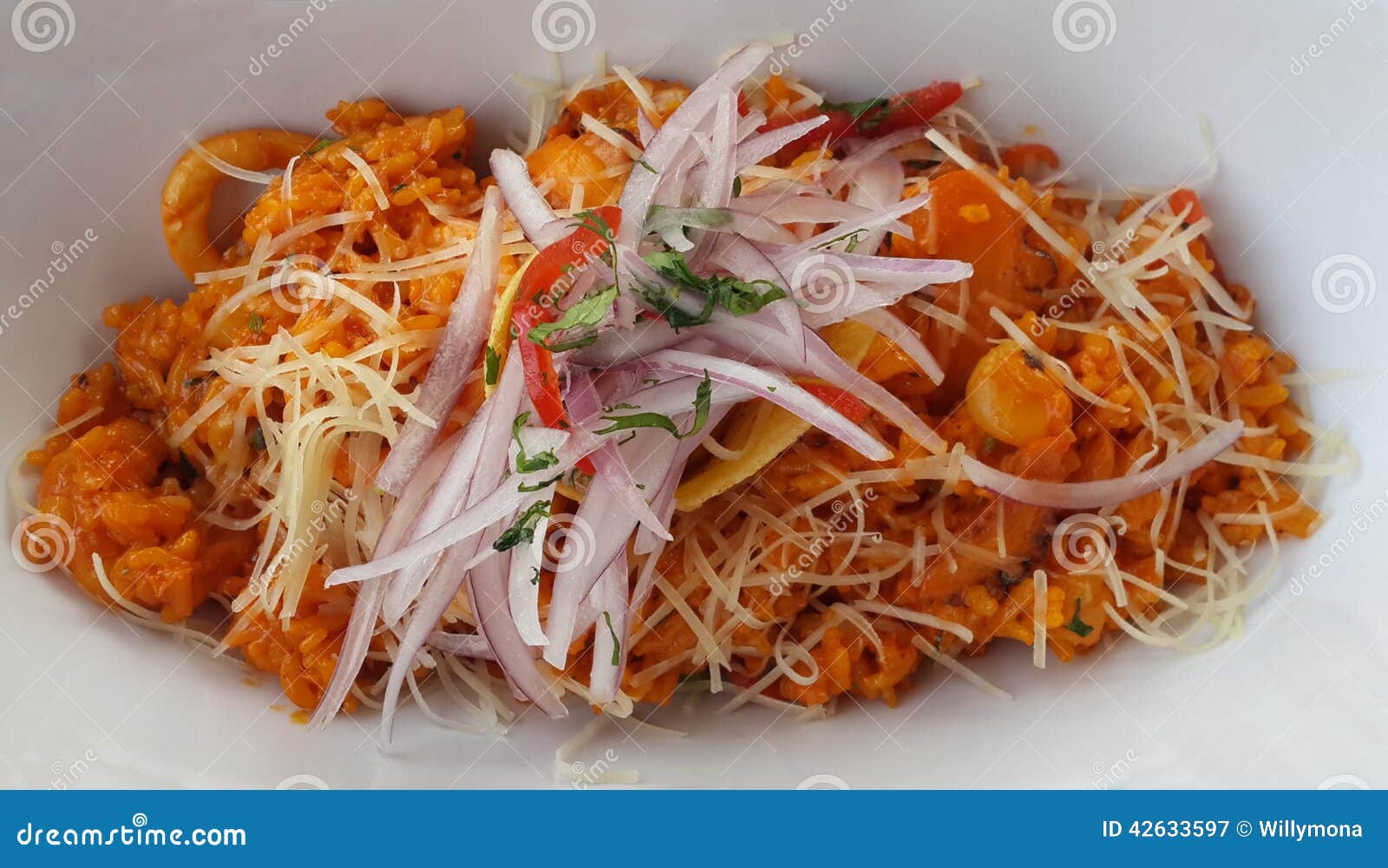 Peruvian food stock image. Image of rise, seafood, food - 42633597