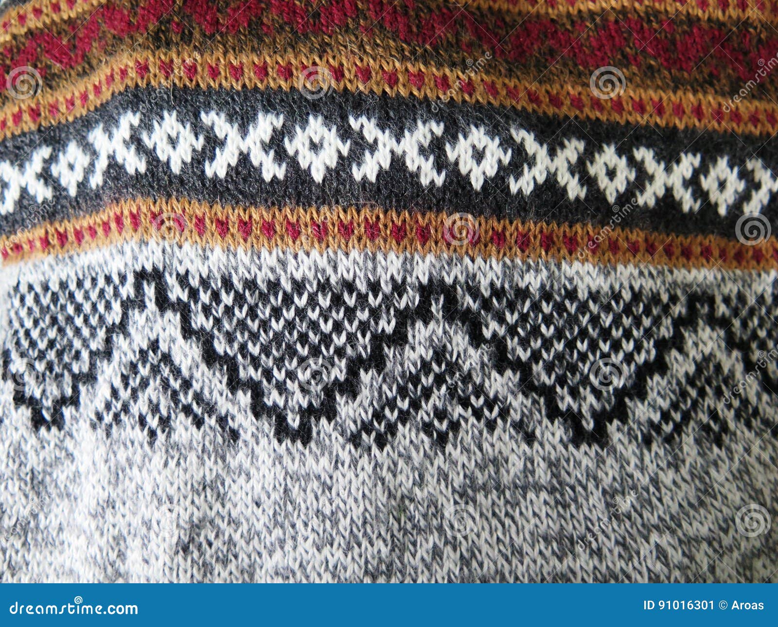 Peruvian Hand Made Woolen Fabric Stock Image - Image of geometry ...