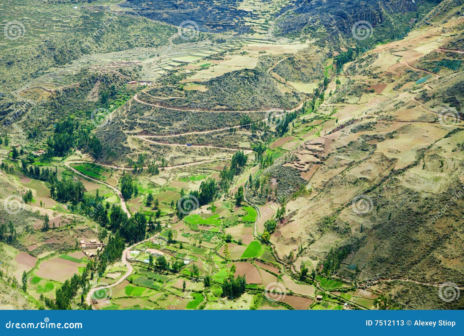 Peruvian landscape stock image. Image of fields, view - 7512113