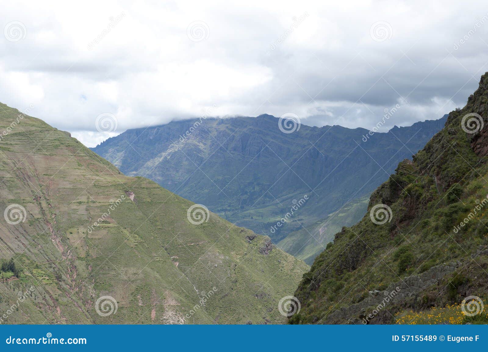 Peruvian Landscape stock image. Image of postcard, terrace - 57155489