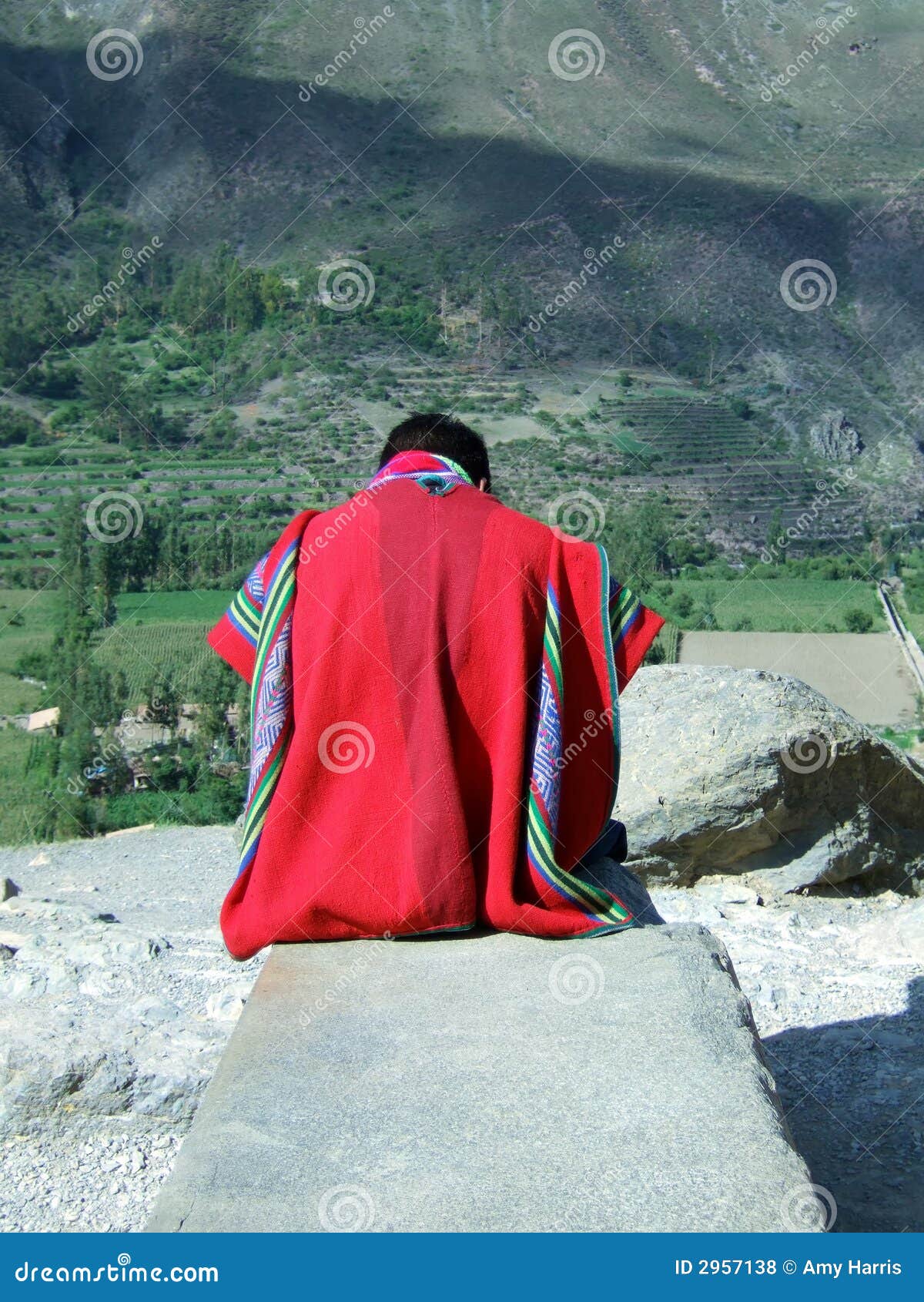 Peruvian Man stock photo. Image of cusco, peruvian, ruins - 2957138