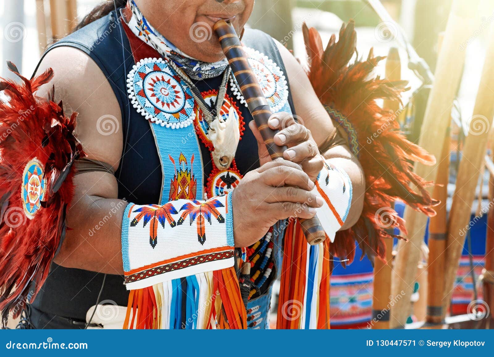 Peruvian Man Plays the Flute. Editorial Photo - Image of musical ...