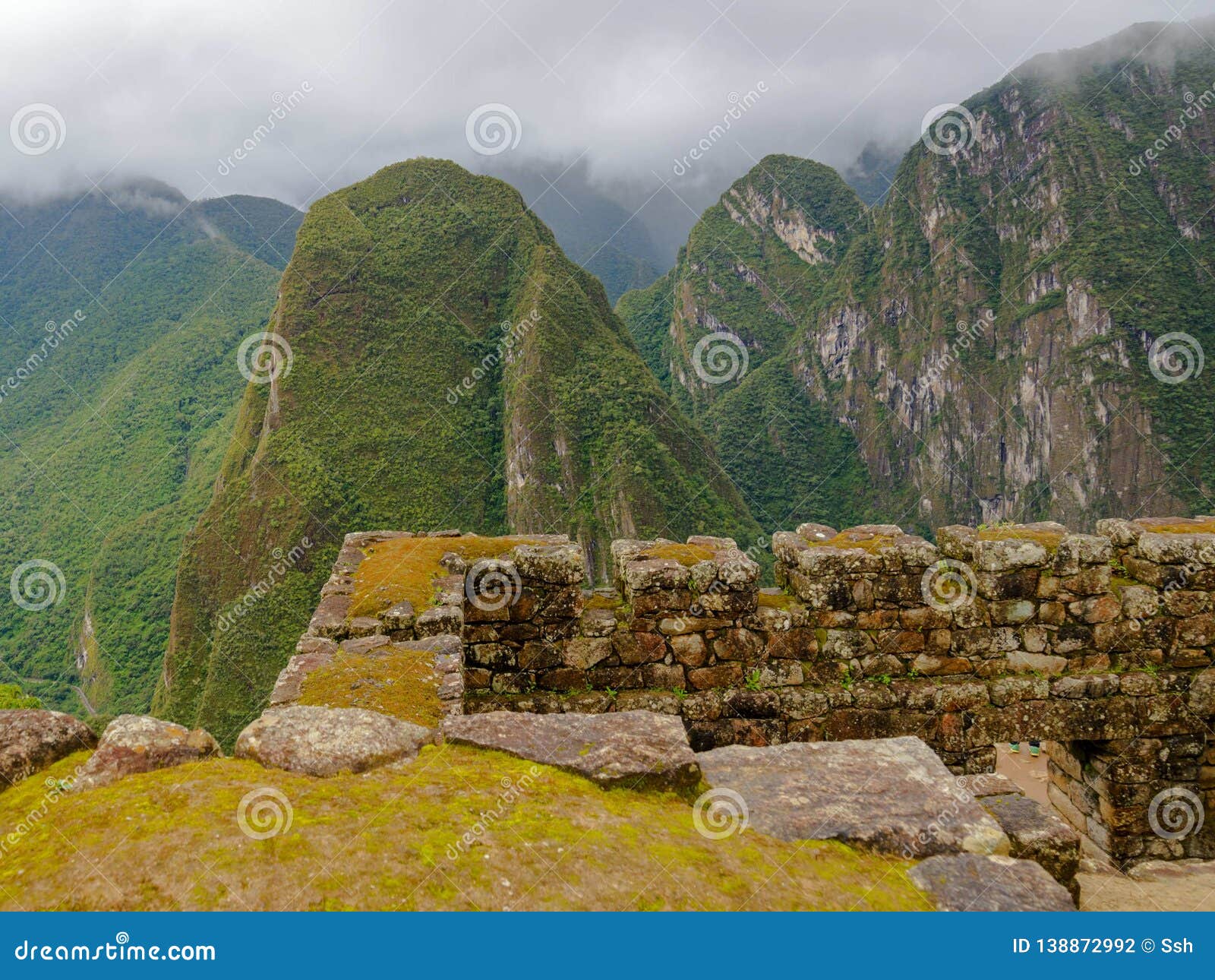 Peruvian Mountain Landscape Stock Photo - Image of citadel, escape ...