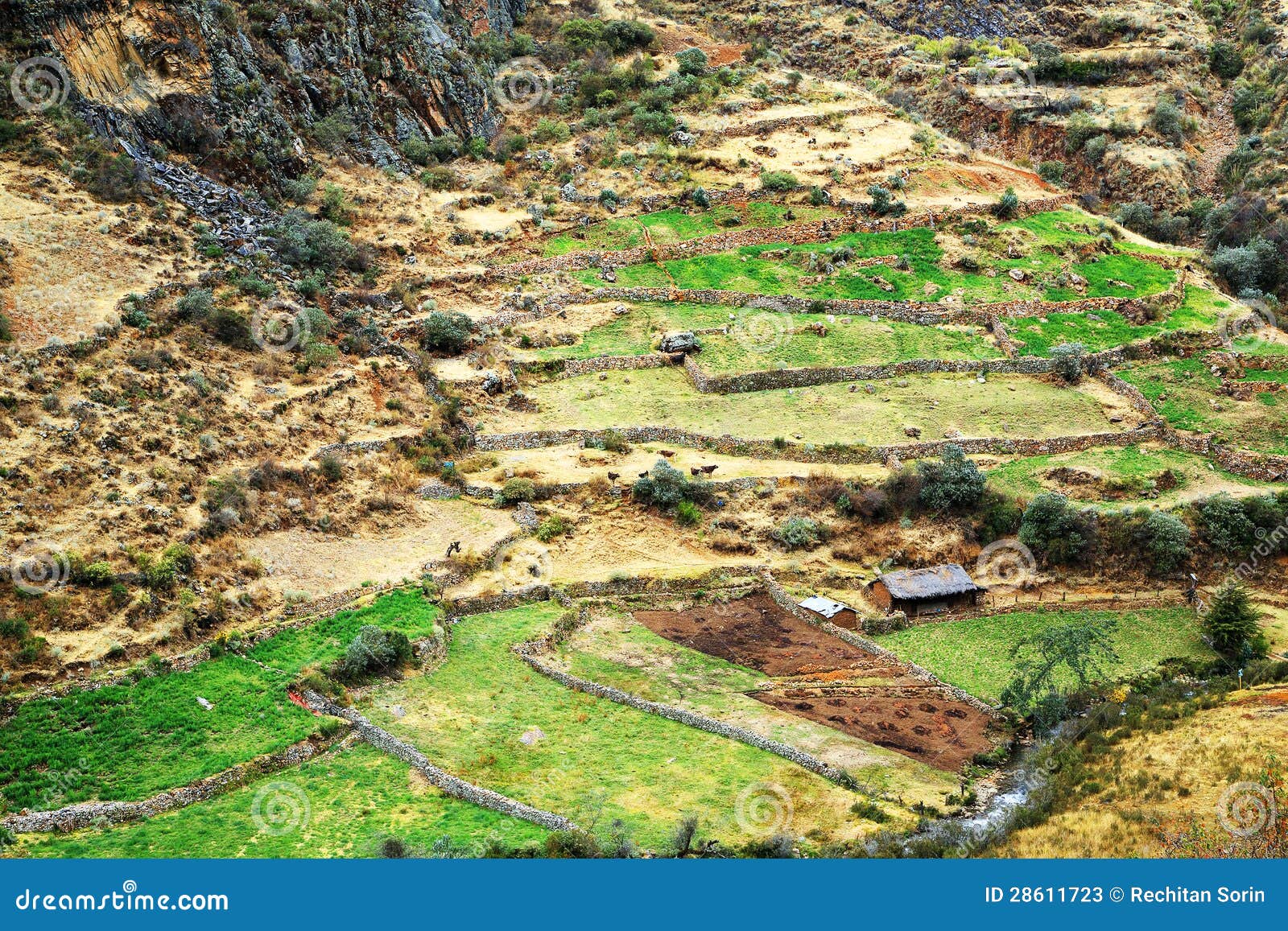 Peruvian mountain village stock image. Image of adventure - 28611723