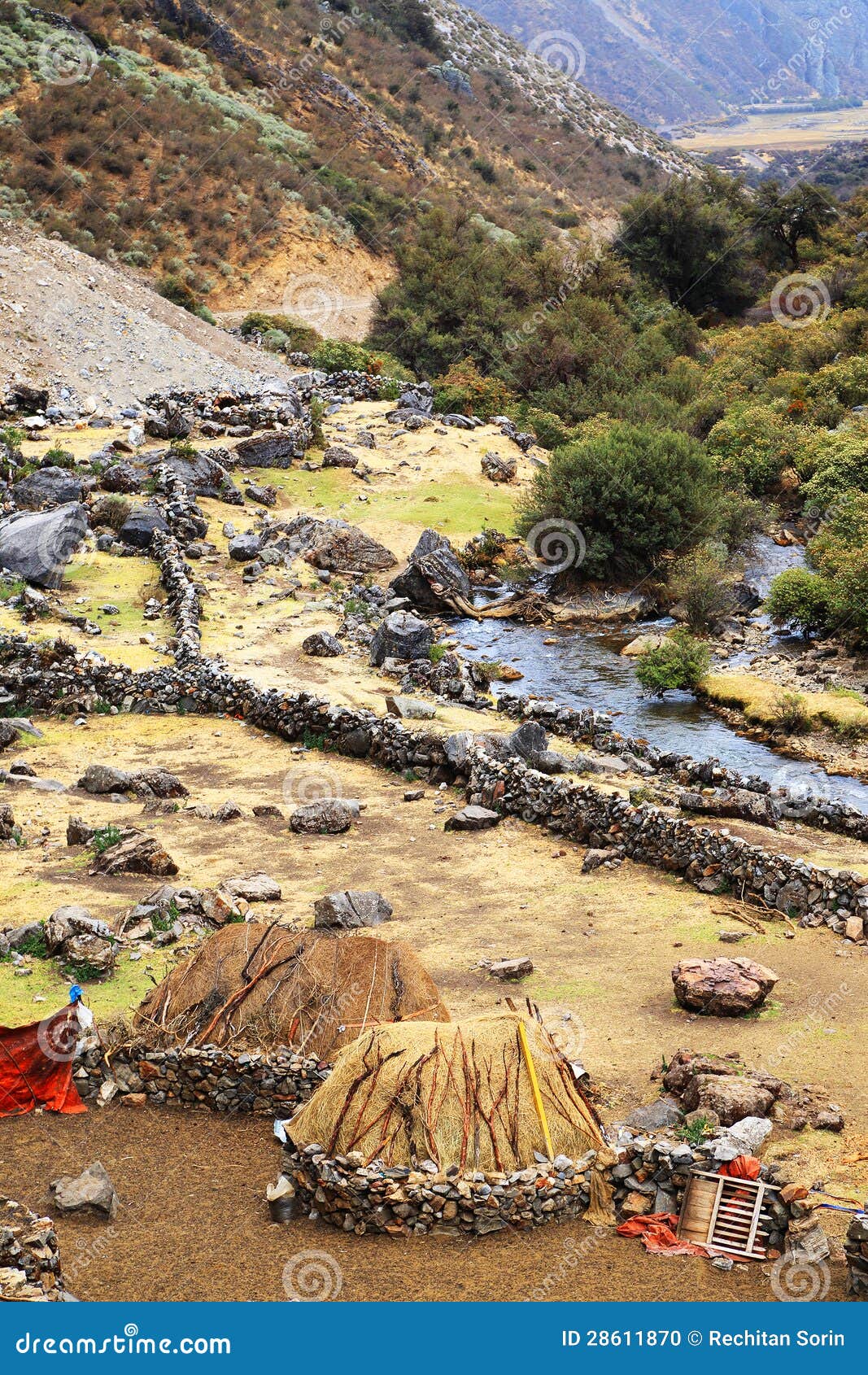 Peruvian mountain village stock photo. Image of hiking - 28611870