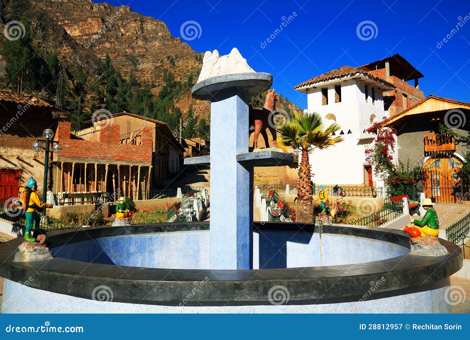 Peruvian mountain village stock image. Image of background - 28812957