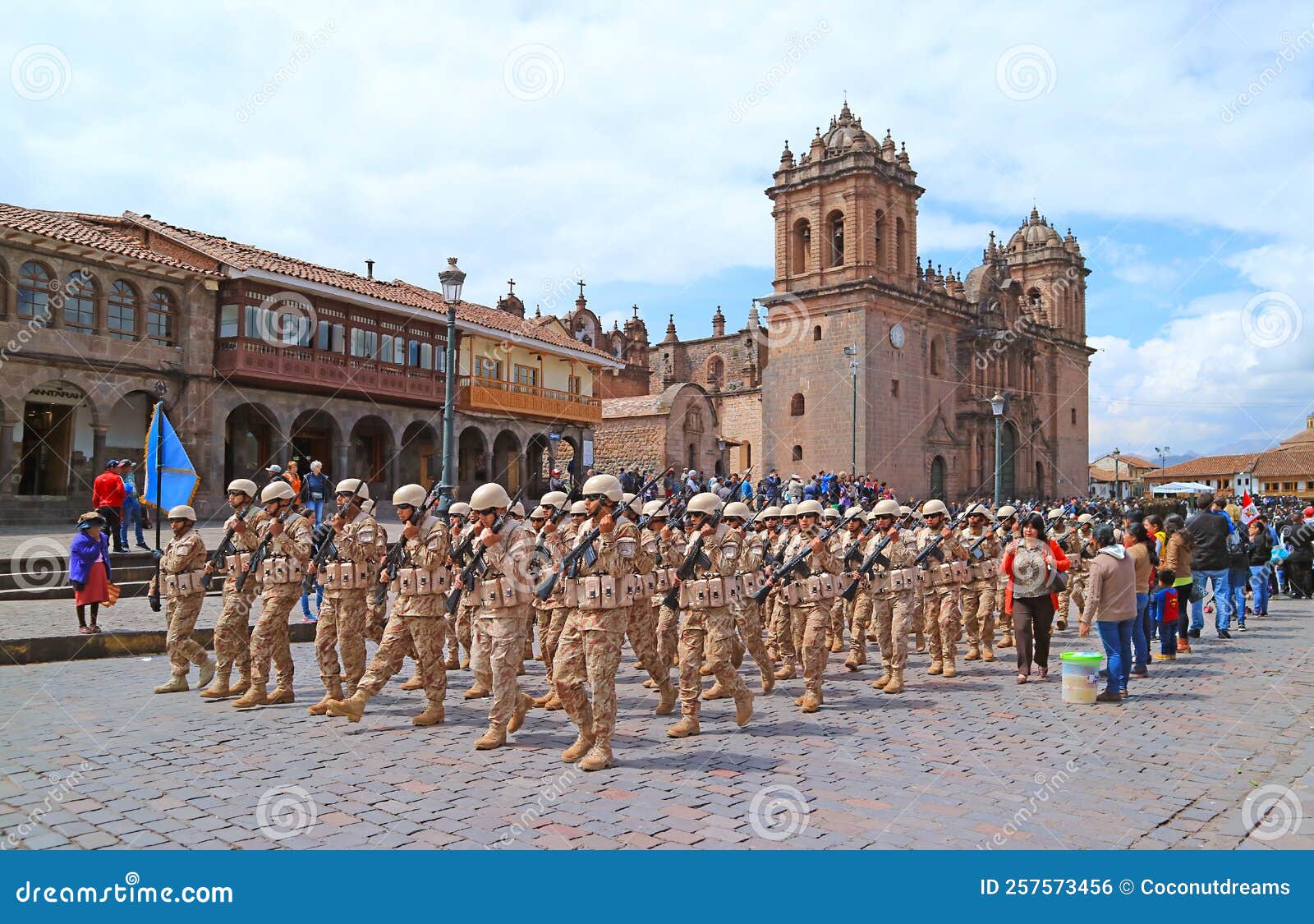 Peruvian Parade Held on May 6th, 2018 on Plaza De Armas Square in Cusco ...