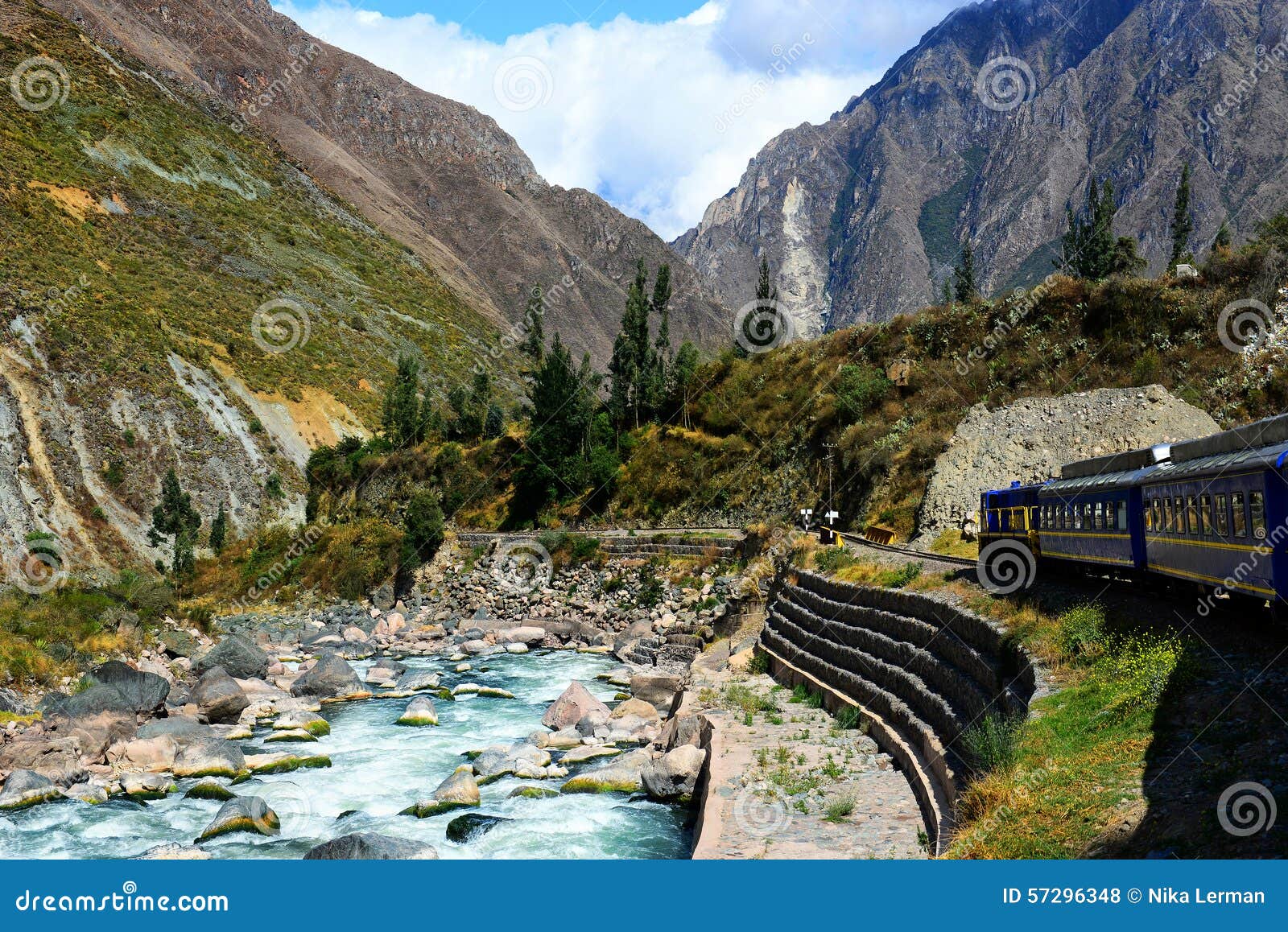 Peruvian railway stock photo. Image of pichu, peruvian - 57296348