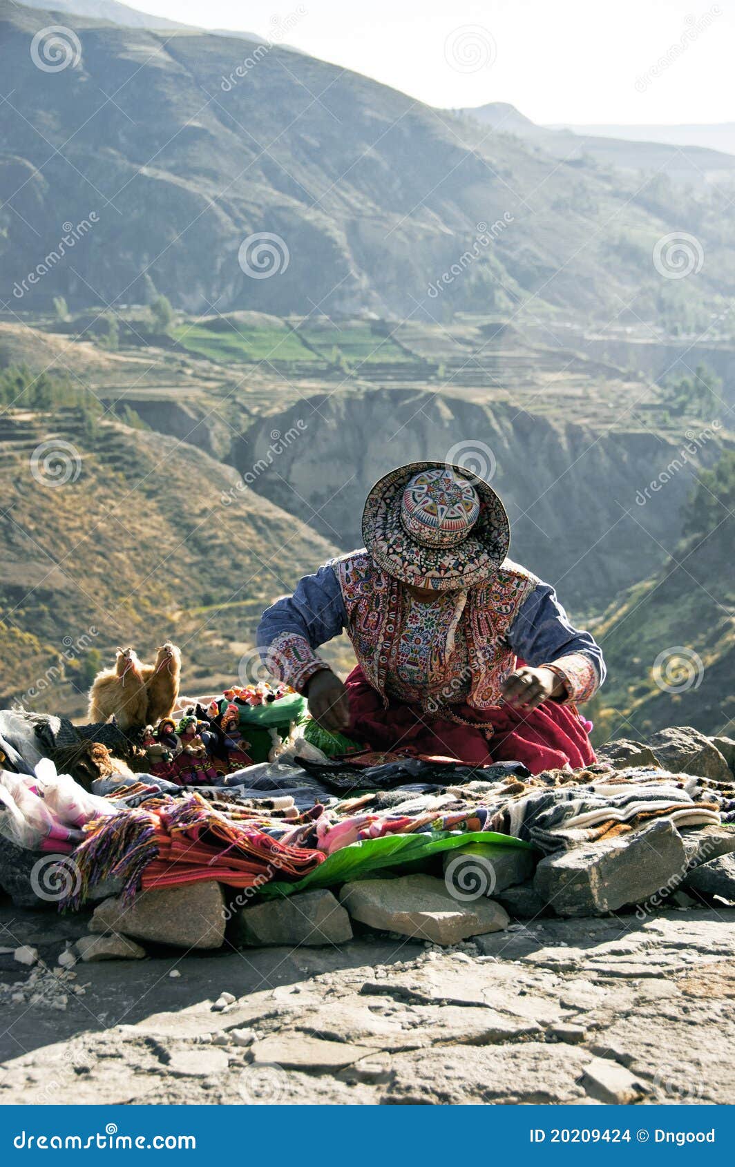 Peruvian Roadside Trader editorial stock image. Image of traditiona ...