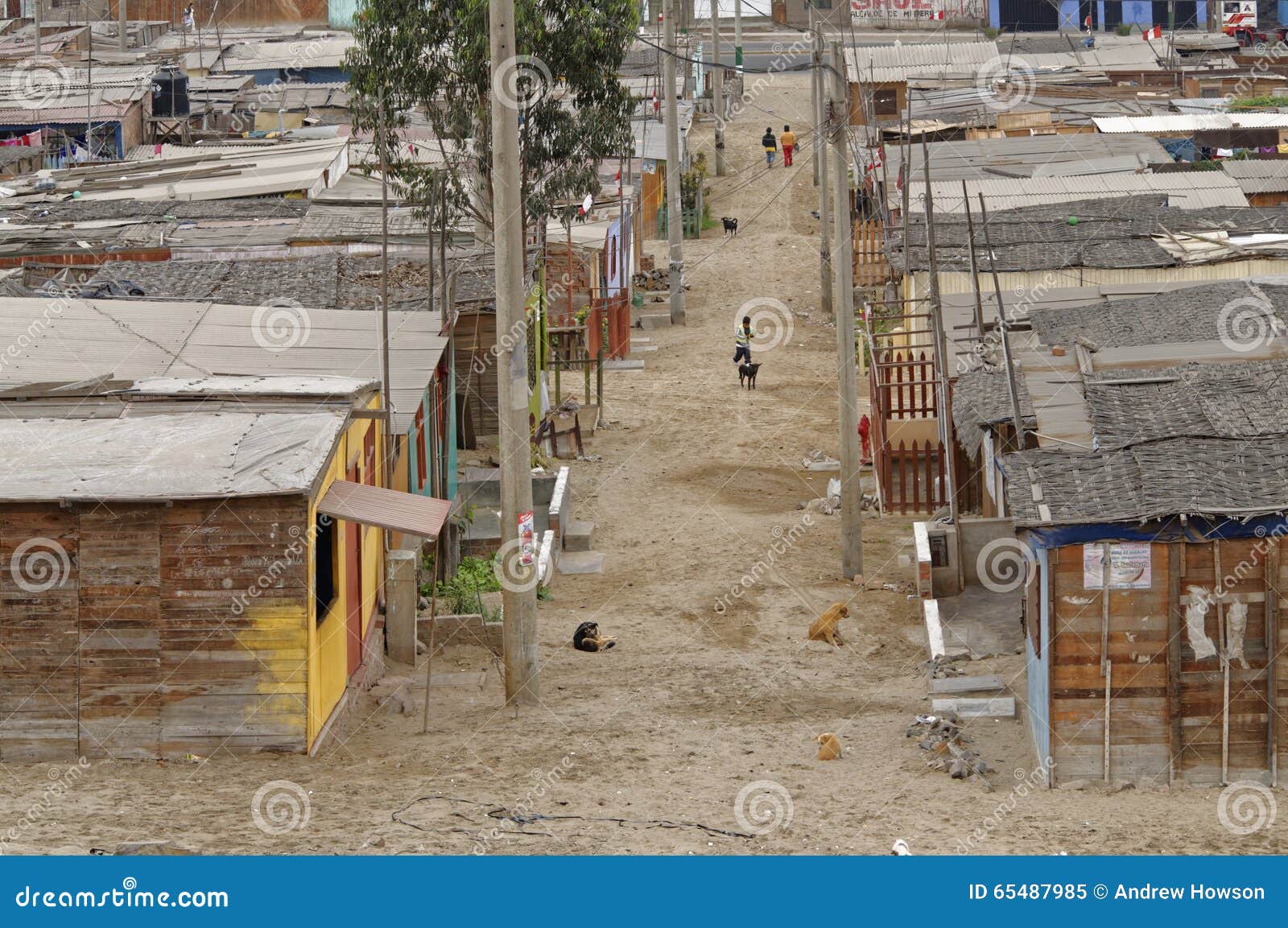 Peruvian shanty town editorial image. Image of antipoverty - 65487985