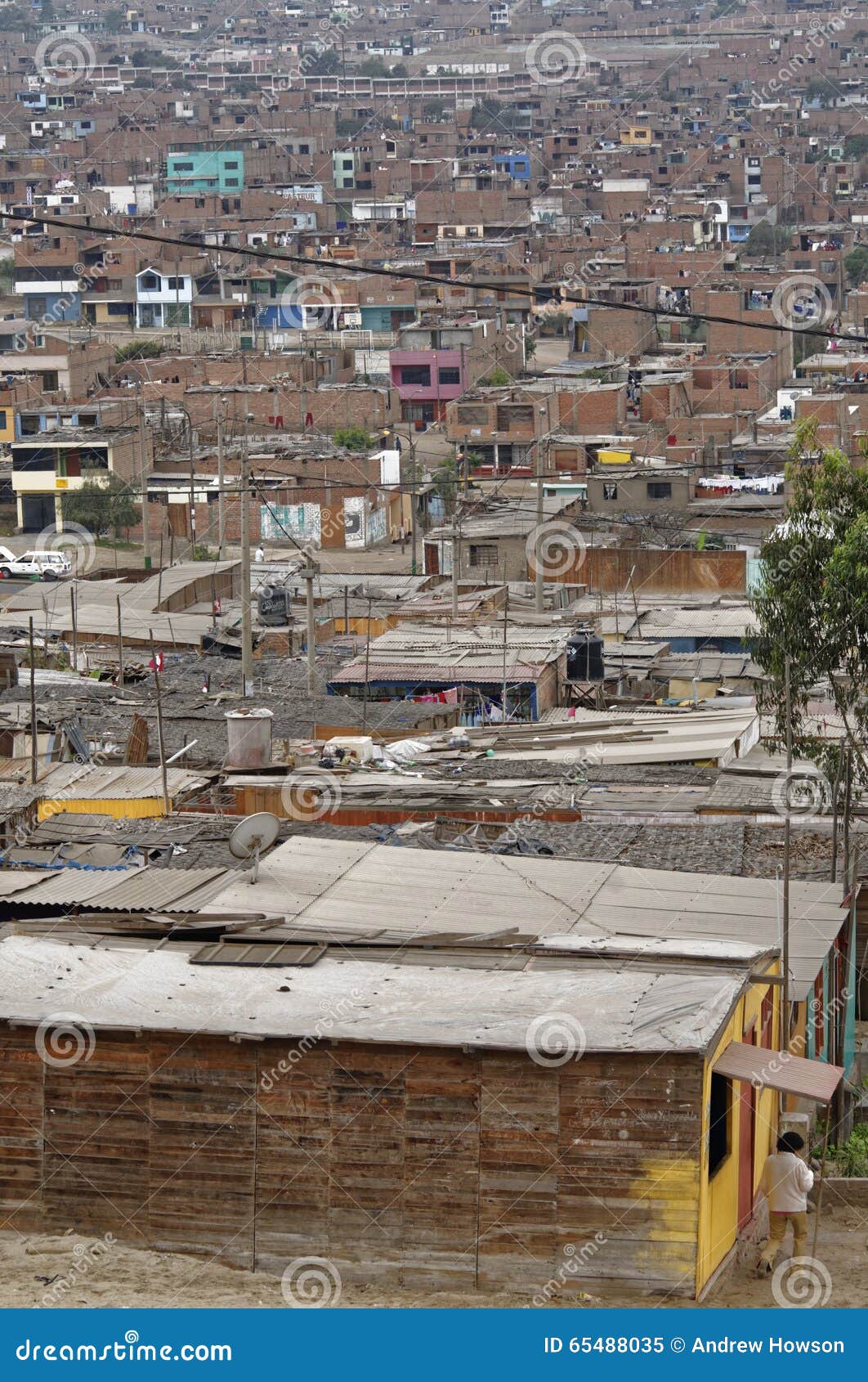 Peruvian shanty town editorial image. Image of devoloping - 65488035