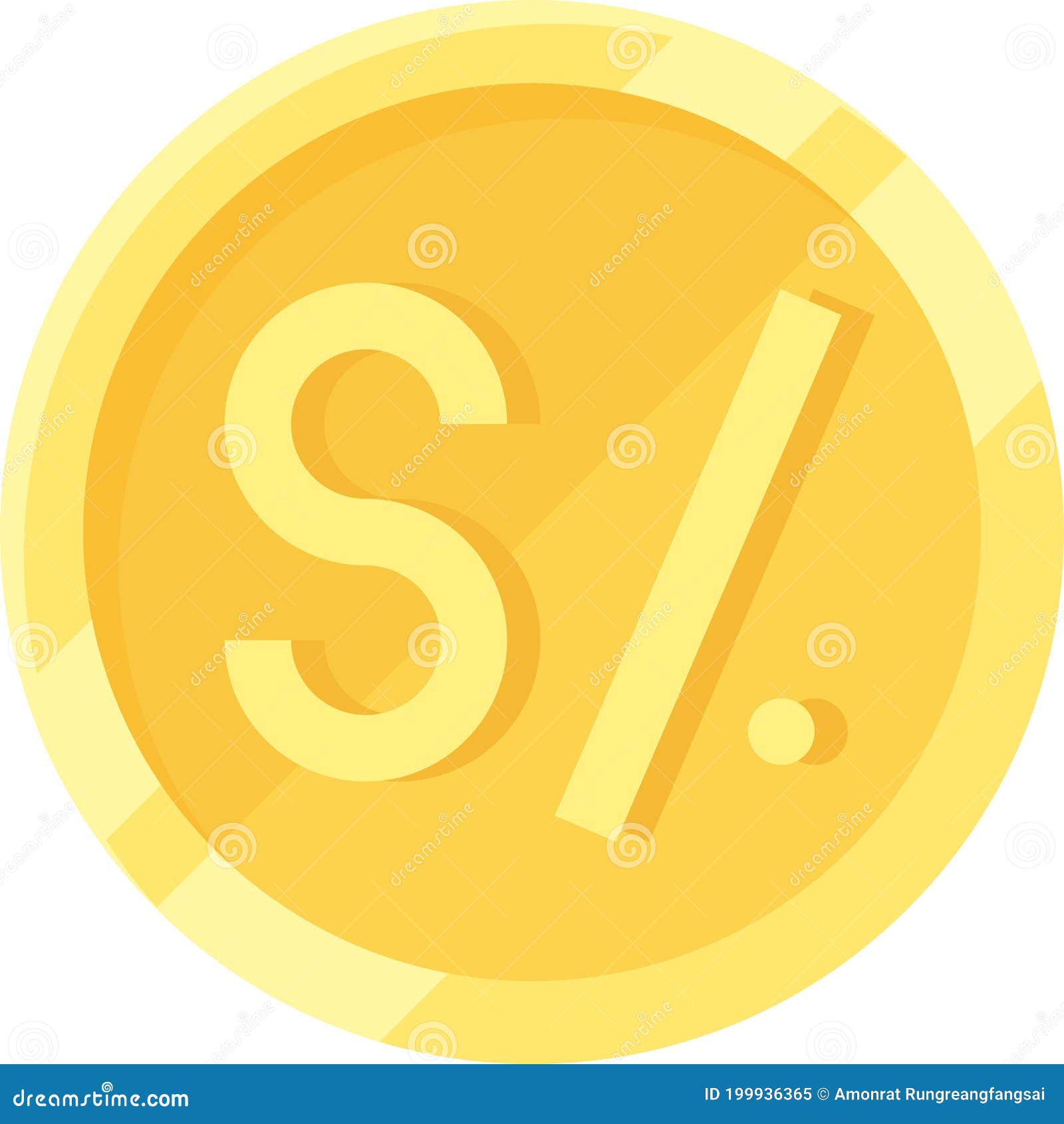 Peruvian Sol Coin Icon, Currency of Peru Stock Vector - Illustration of ...