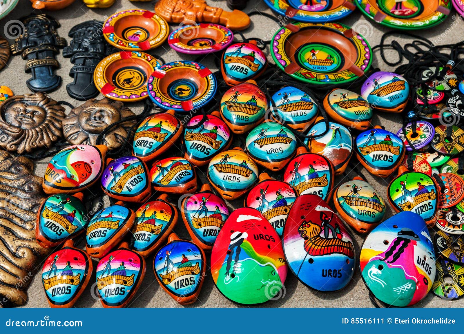 Peruvian Souvenirs and Toys on the Market Stock Image - Image of market ...