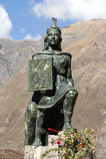 Peruvian Statue stock image. Image of clouds, inca, hills - 1944839