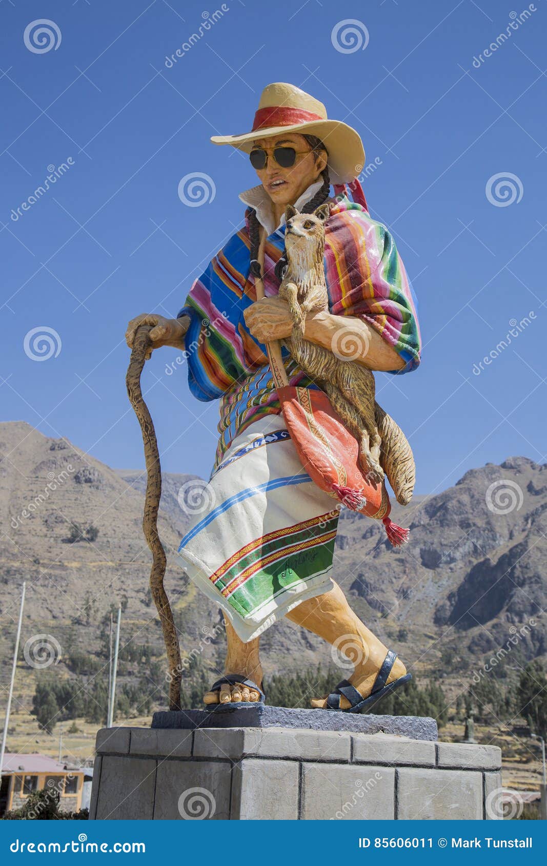 Peruvian Statue stock image. Image of peruvian, village - 85606011