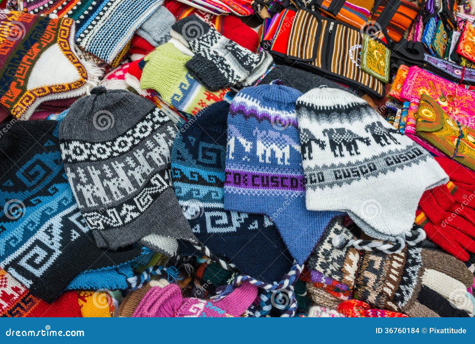 Peruvian Traditional Handcraft Souvenirs Andes Cuzco Peru Stock Photo ...